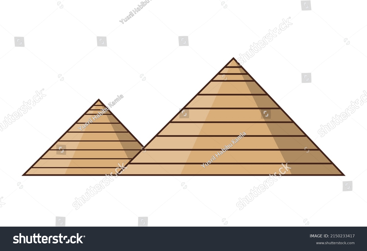 Vector Design Pyramid Mountain Shape Illustration Stock Vector (Royalty ...