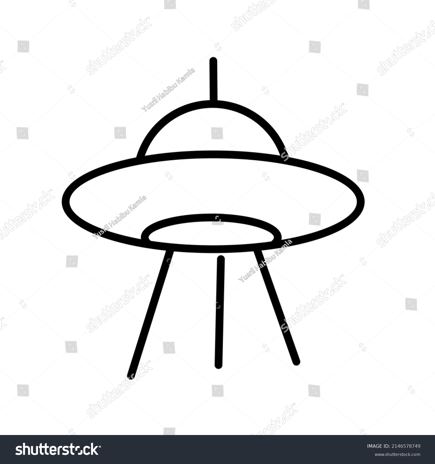 Vector Design Ufo Shape Illustration Stock Vector (Royalty Free ...