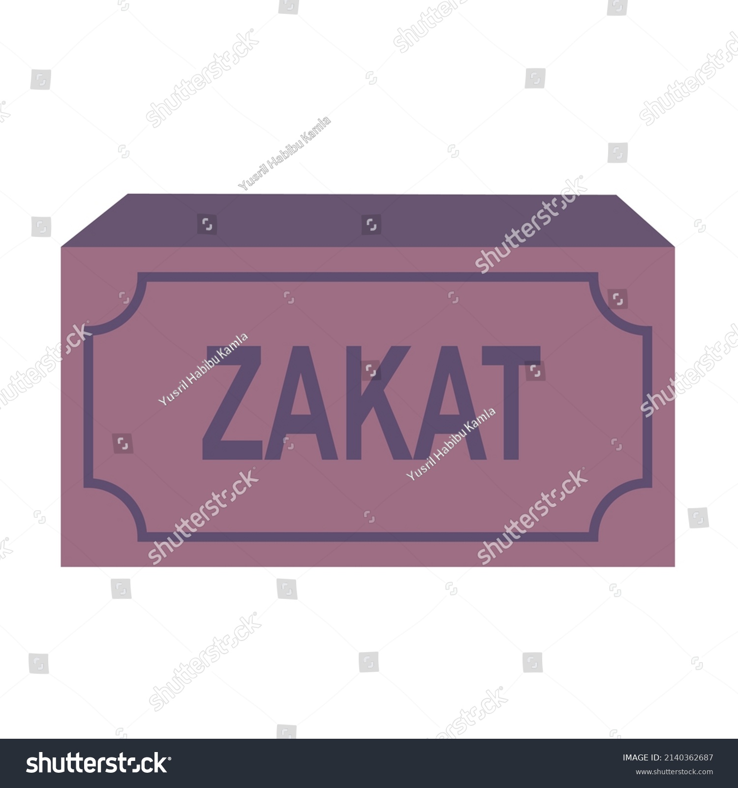Vector Design Zakat Box Shape Illustration Stock Vector (Royalty Free ...