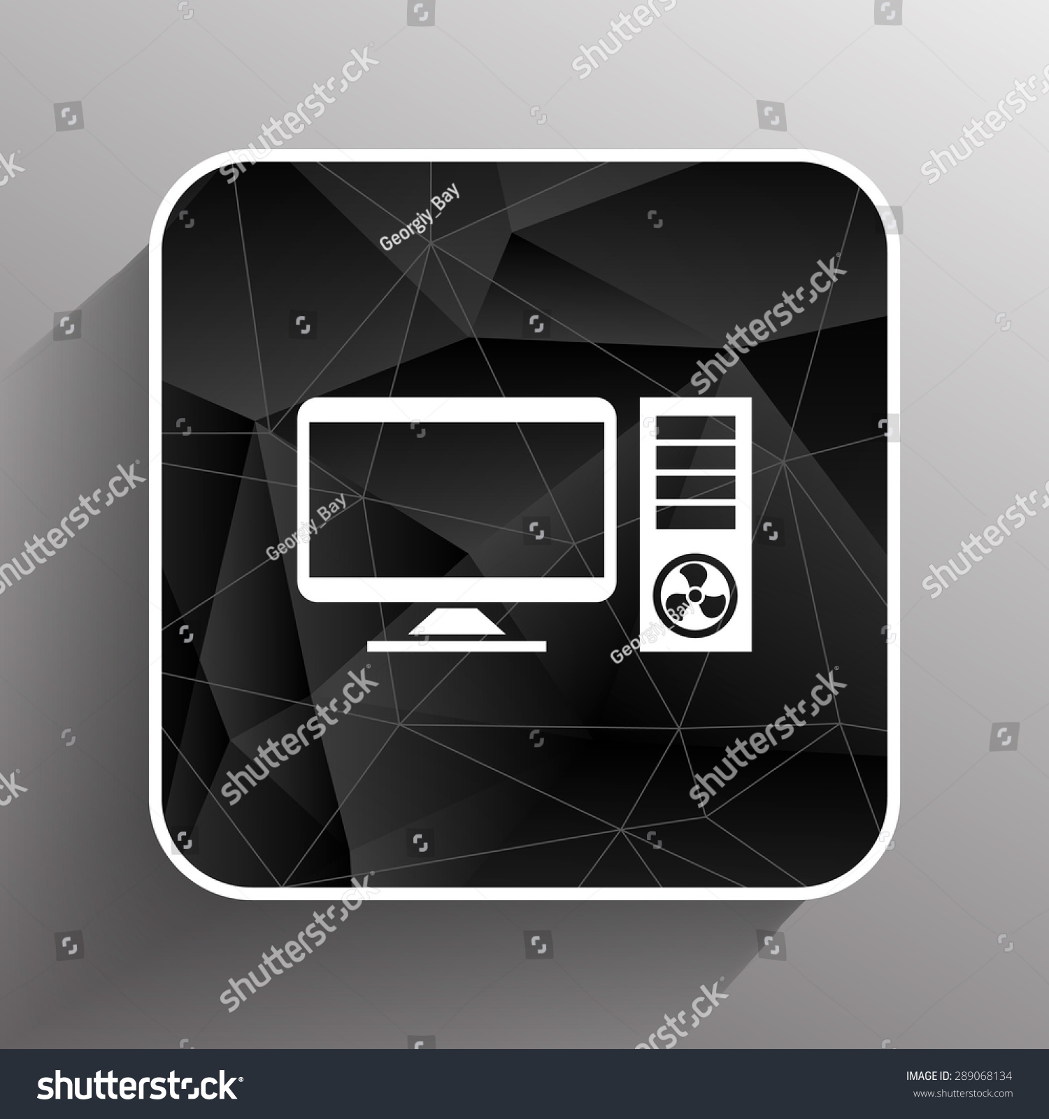 Vector Desktop Computer Icon Pc Symbol: เวกเตอร์สต็อก (ปลอดค่าลิขสิทธิ์ ...