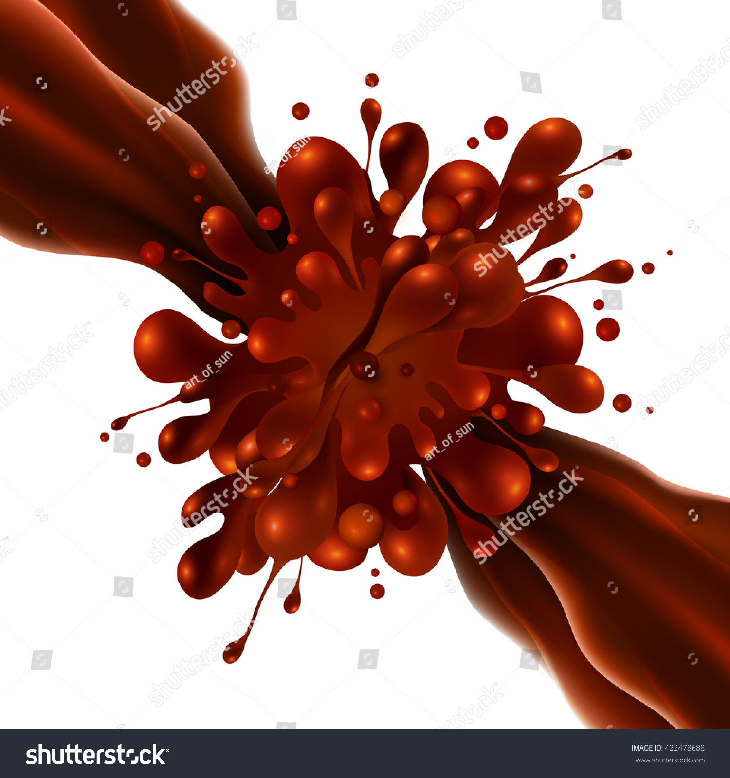 Vector Diagonal Chocolate Flow Round Drops Stock Vector (Royalty Free ...