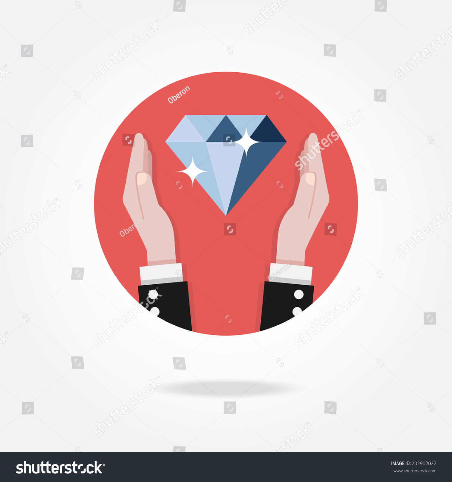 Vector Diamond Icon Quality Concept Stock Vector (Royalty Free) 202902022