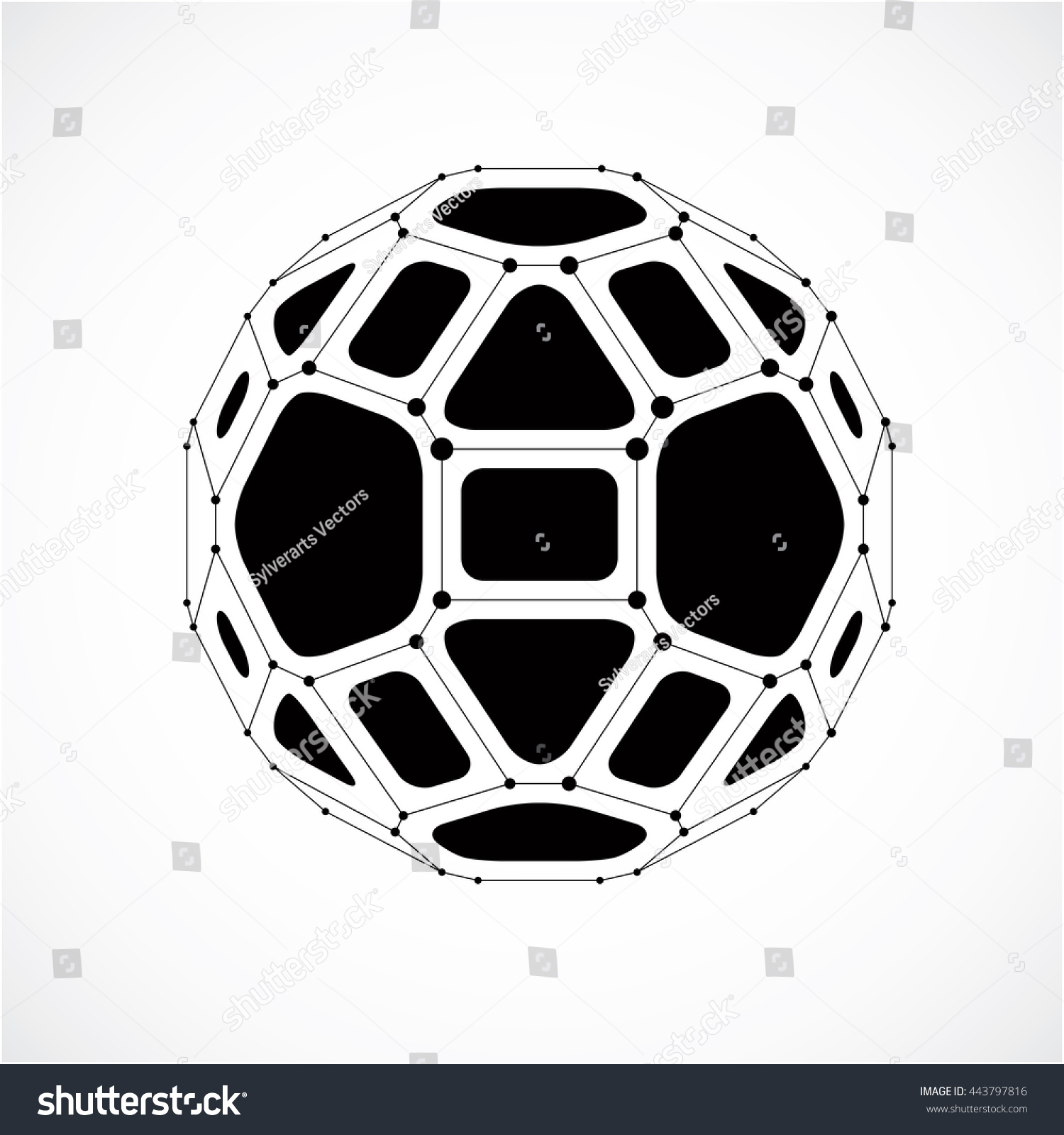 Vector Dimensional Wireframe Low Poly Object Stock Vector (Royalty Free ...