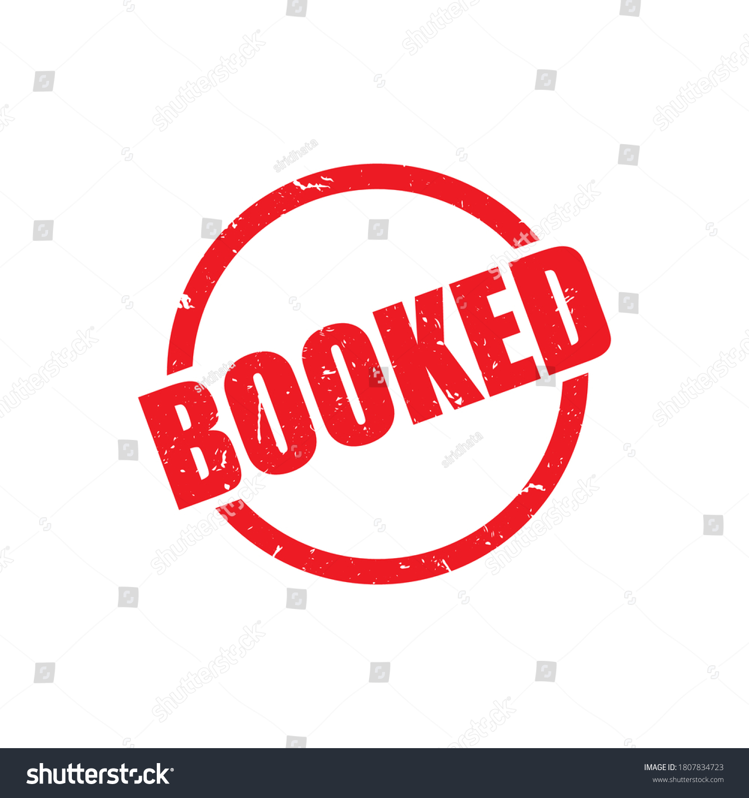 Vector Distressed Booked Stamp Label Stock Vector (Royalty Free) 1807834723