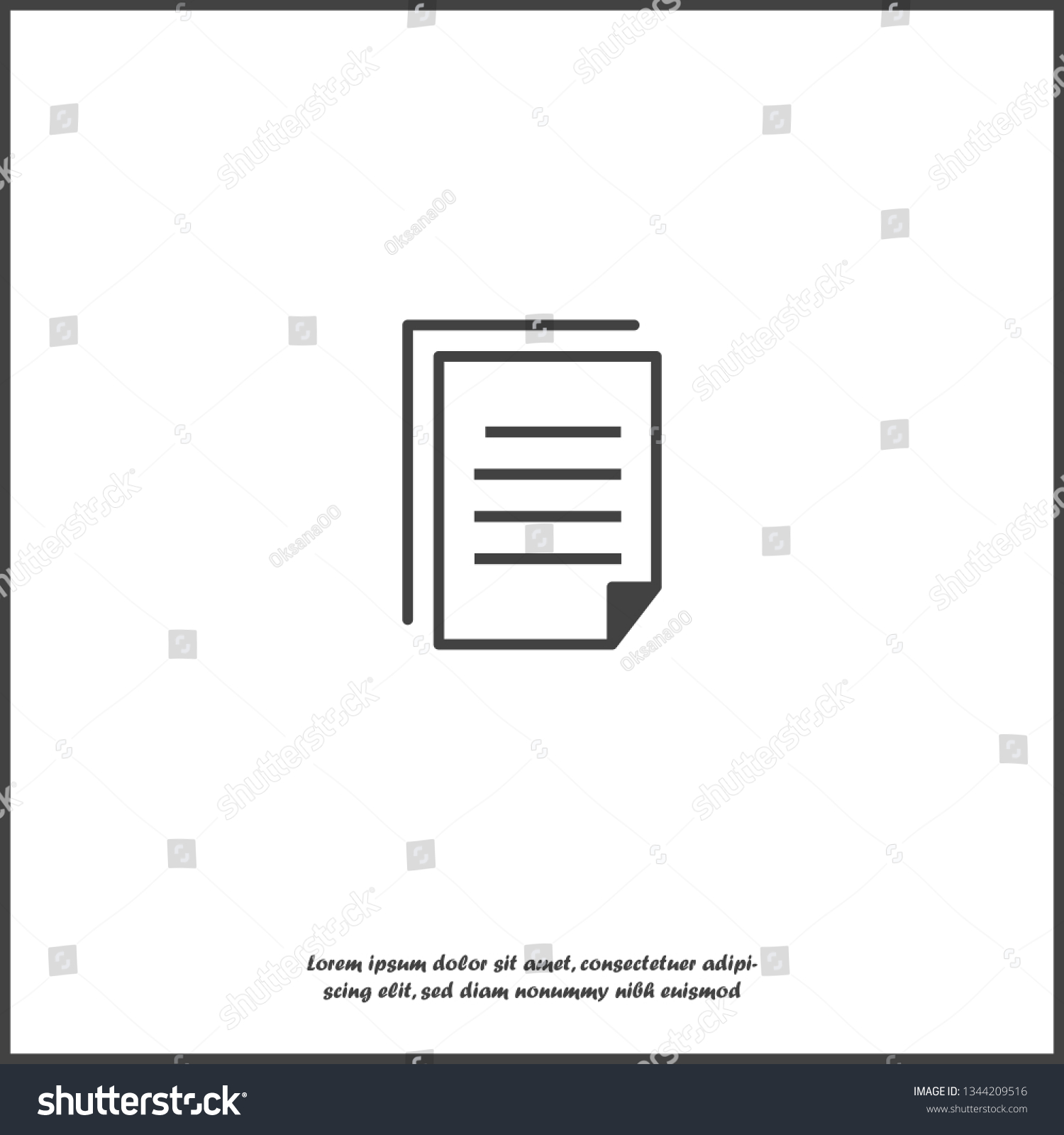 Vector Document Icon Document Verification Symbol Stock Vector (Royalty ...