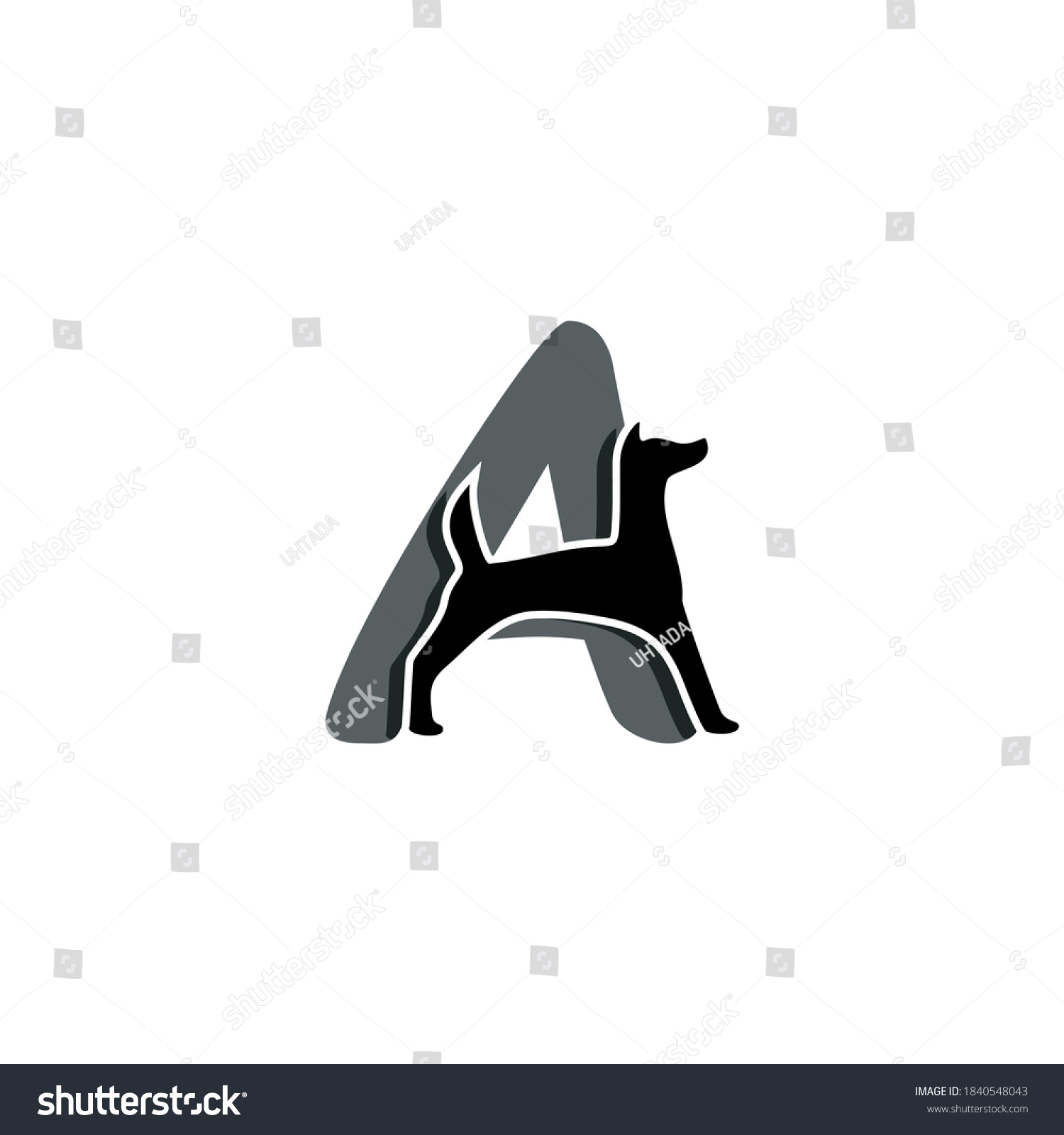 Vector Dog Letter Stock Vector (Royalty Free) 1840548043 | Shutterstock