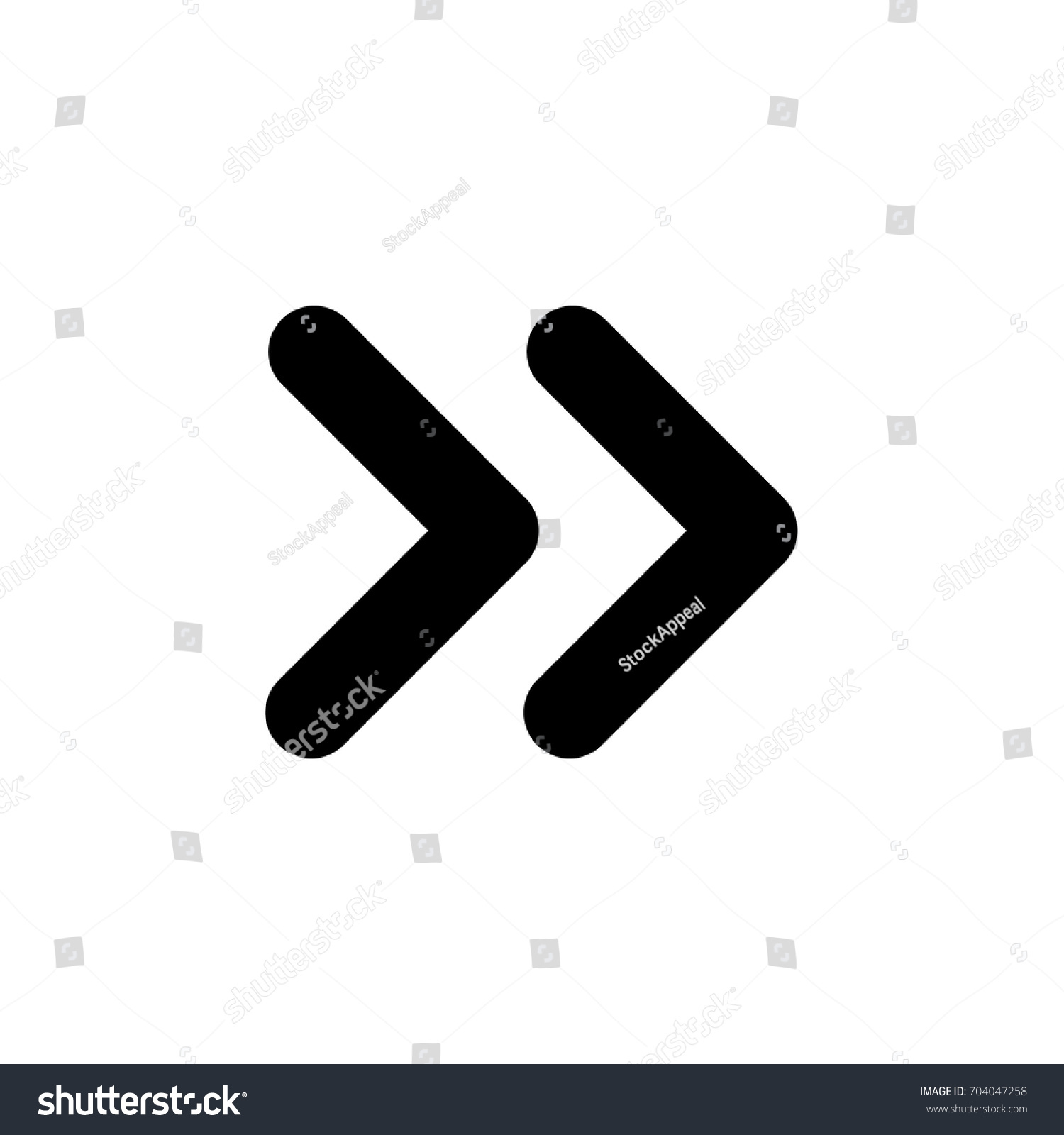 Vector Double Rounded Chevron Arrows Fast Stock Vector (Royalty Free ...