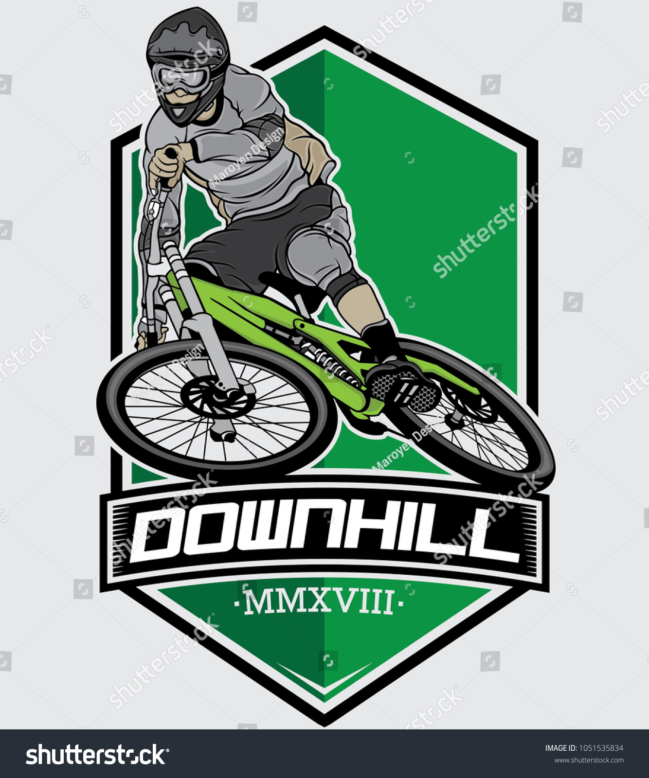 Vector Downhill Mountain Bike Vector Eps Stock Vector (Royalty Free ...