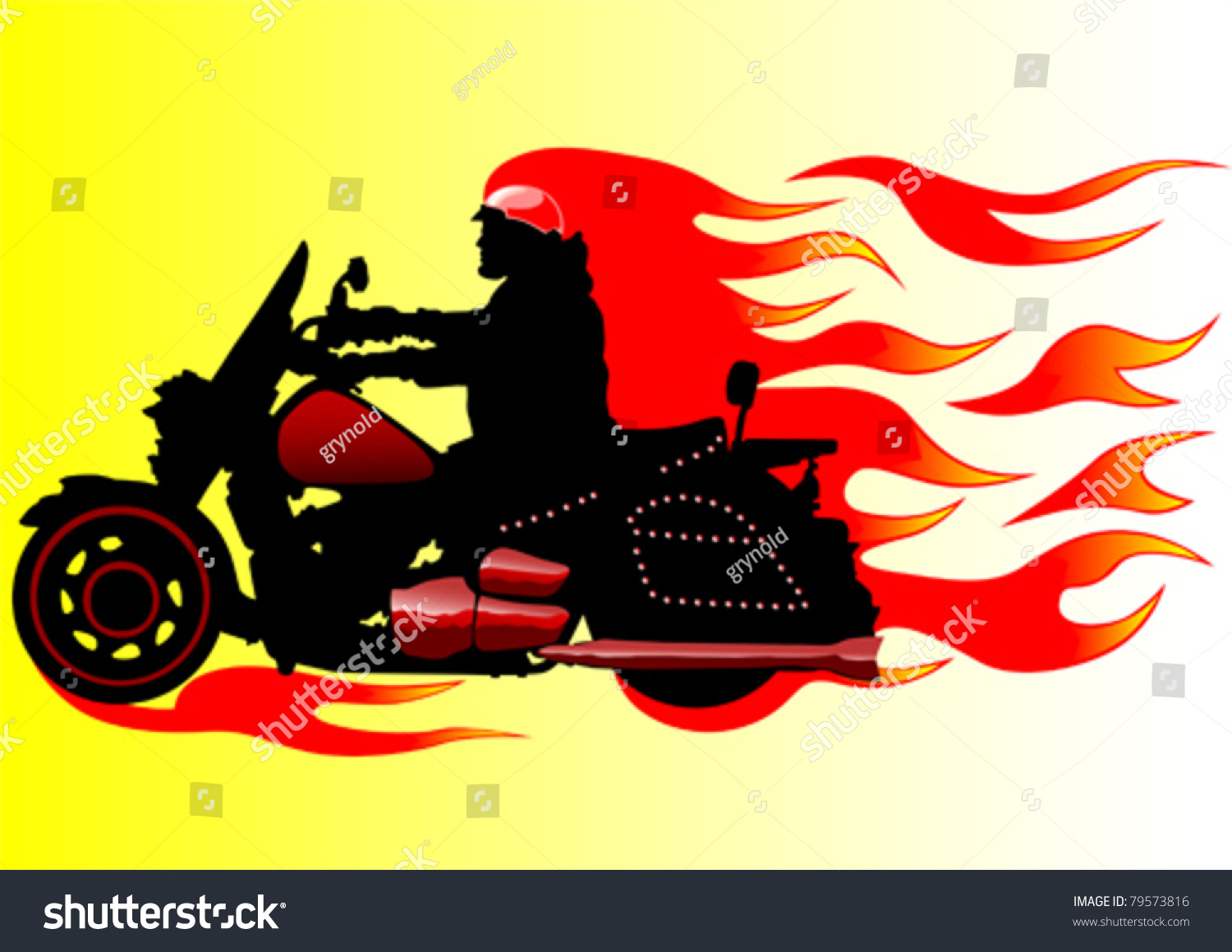Vector Drawing Motorcycle On Fire: เวกเตอร์สต็อก (ปลอดค่าลิขสิทธิ์ ...