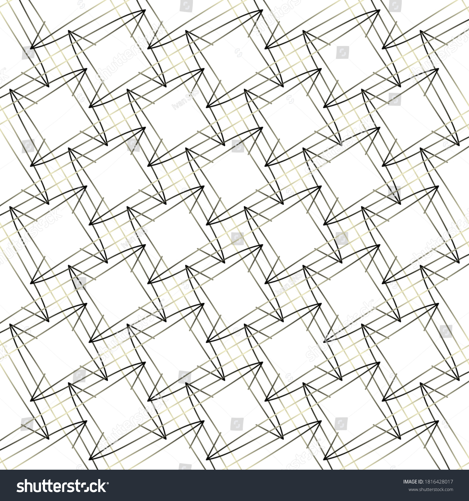Vector Drawing Consisting Thin Linear Elements Stock Vector (Royalty ...