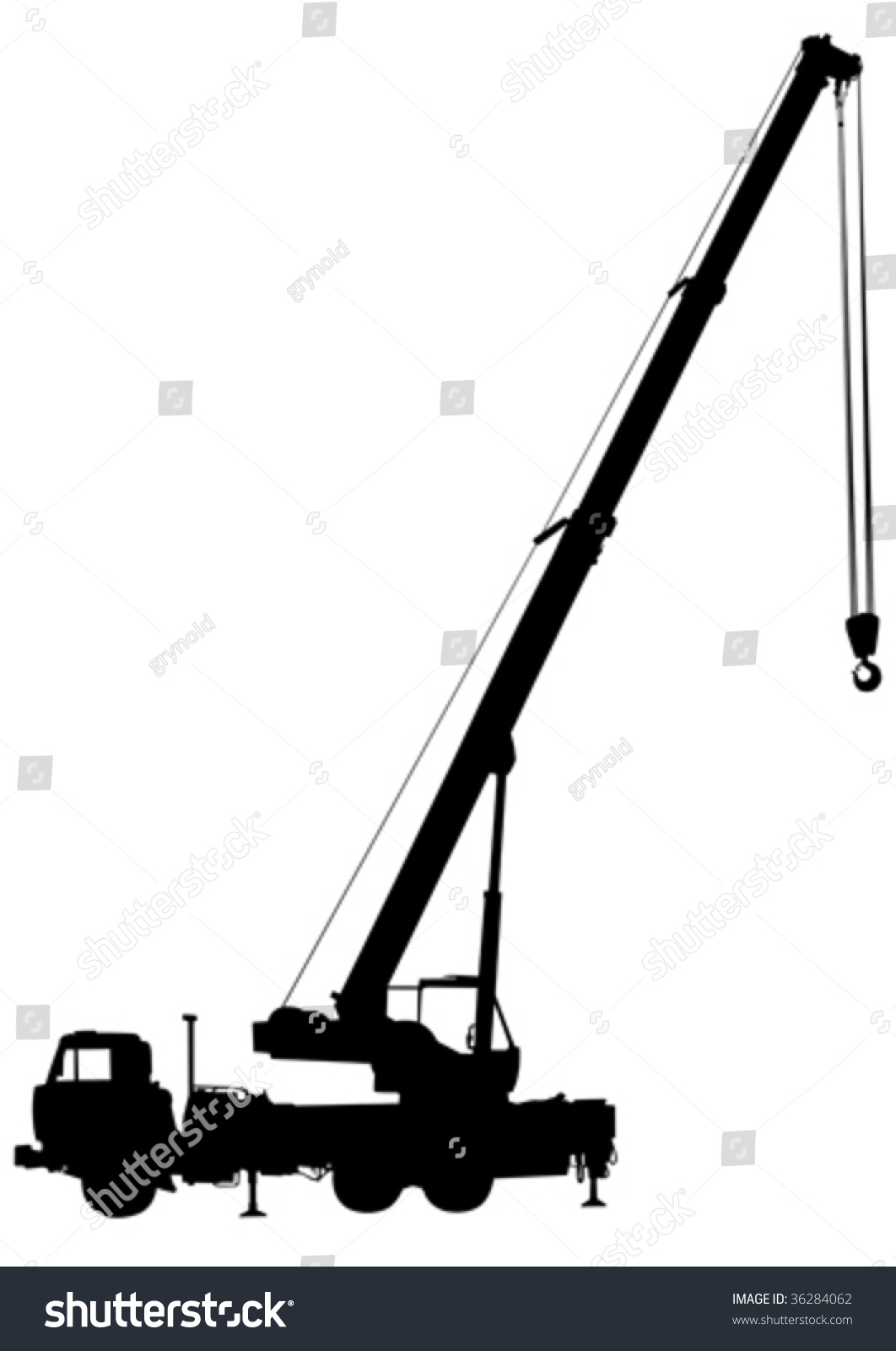 Vector Drawing Elevating Crane Car Silhouette Stock Vector (Royalty ... Vector Drawing Elevating Crane Car Silhouette Stock Vector (Royalty ...