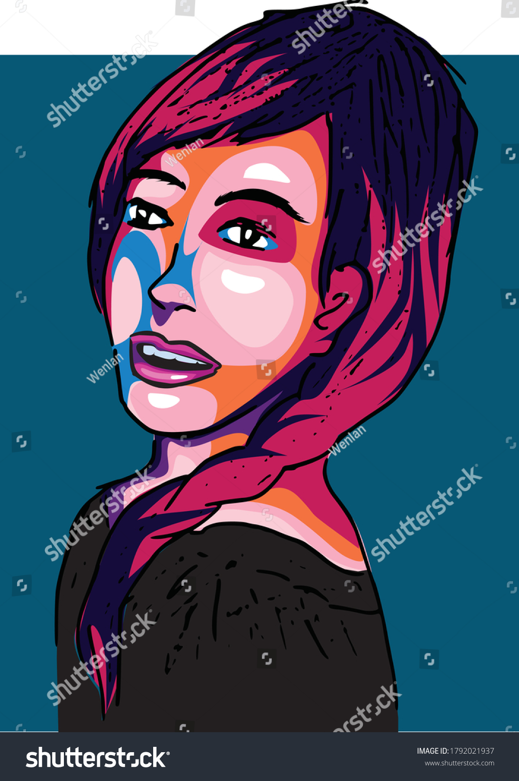 Vector Drawing Illustration Without Reference Braid Stock Vector ...