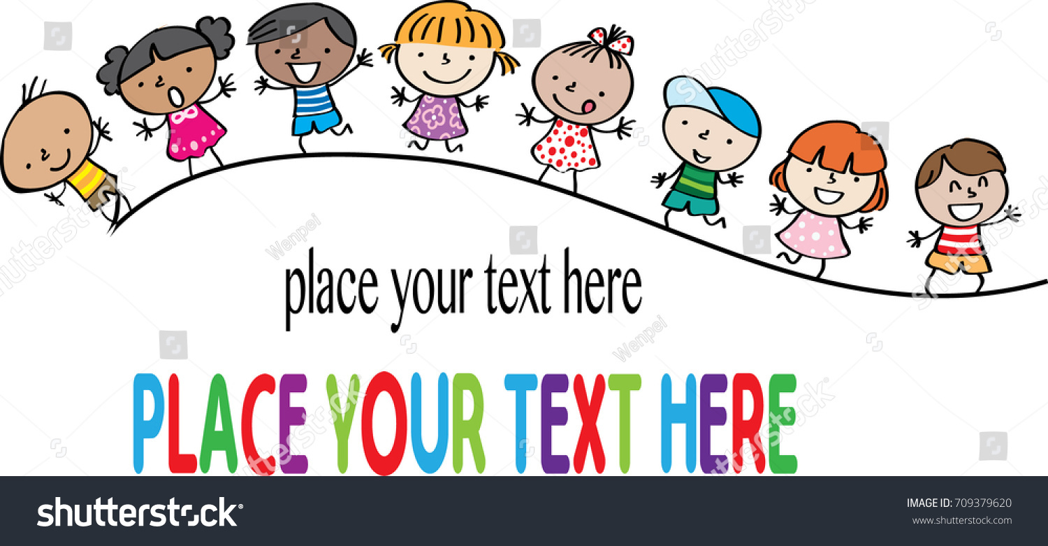 Vector Drawing Kids Background Stock Vector (Royalty Free) 709379620 ...