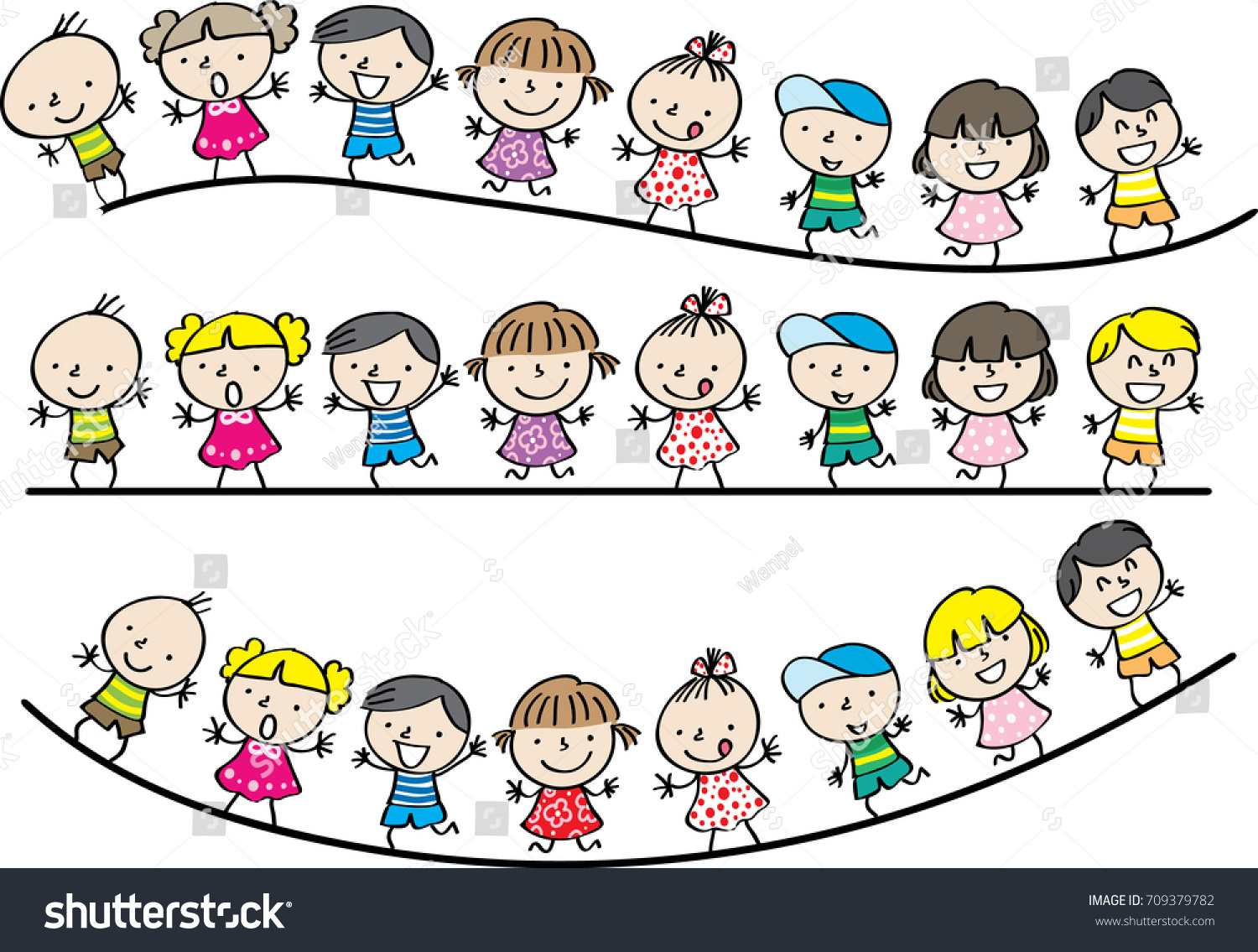 Vector Drawing Kids Background Stock Vector (Royalty Free) 709379782 ...