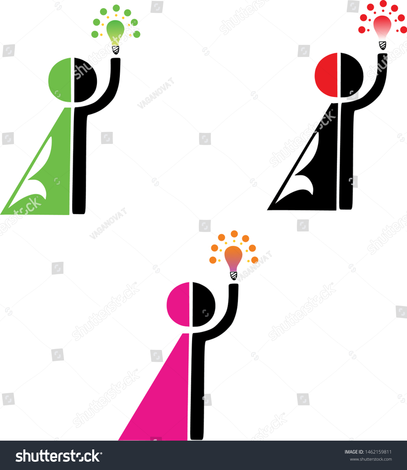 Vector Drawing Man Light Stock Vector (Royalty Free) 1462159811 ...