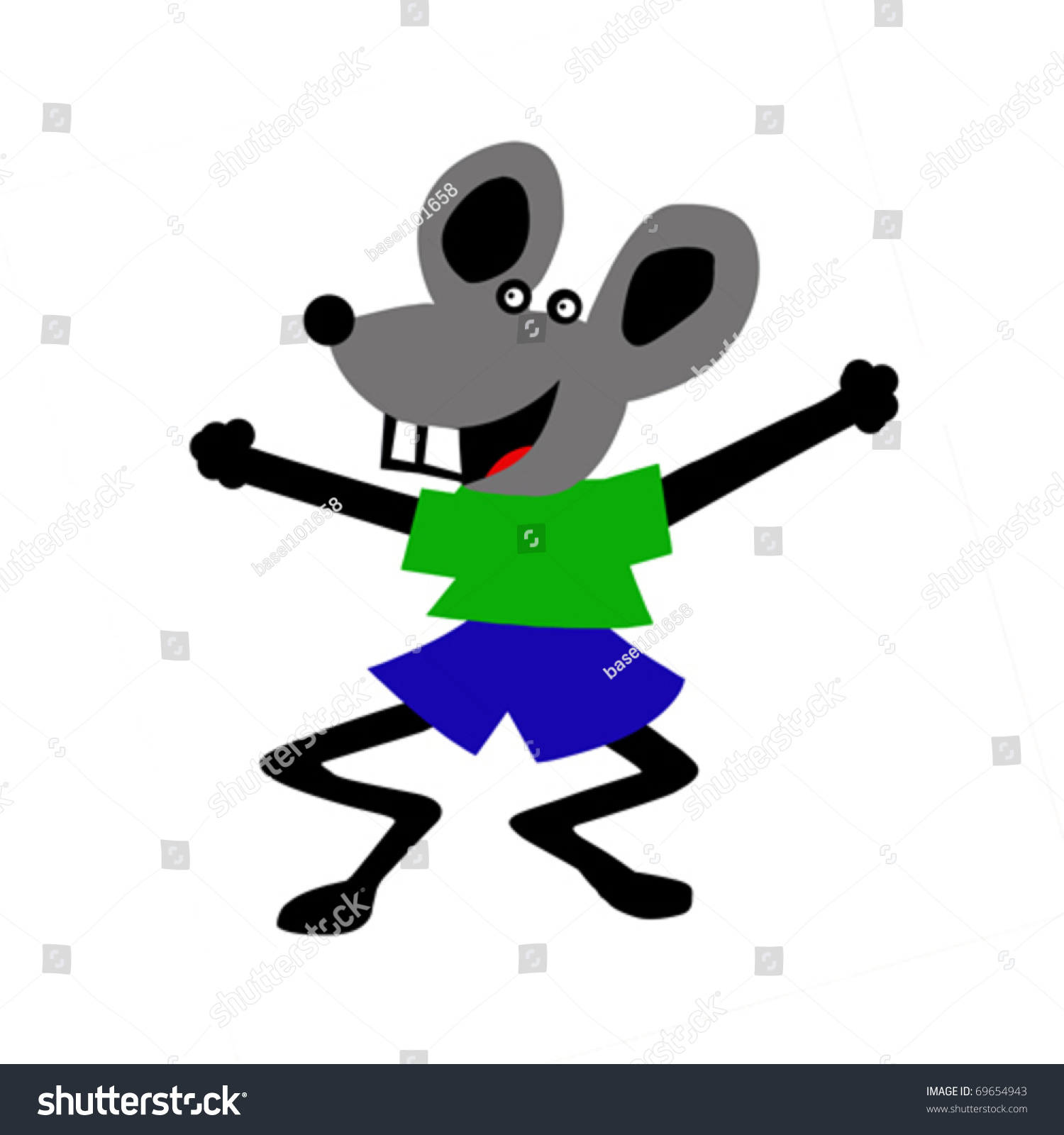Vector Drawing Mouse On White Background Stock Vector (Royalty Free ...