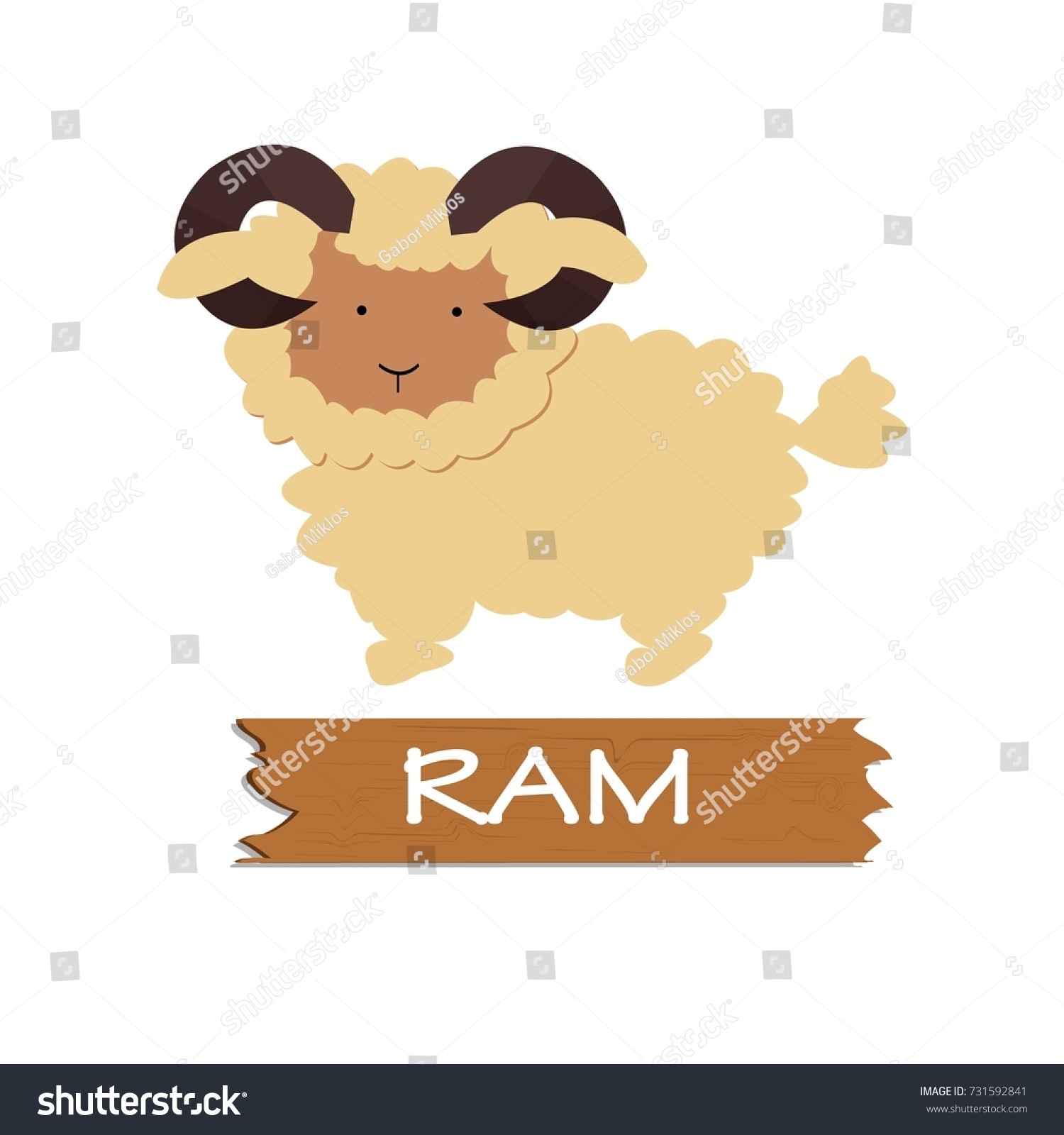 Vector Drawing Ram Stock Vector (Royalty Free) 731592841 | Shutterstock