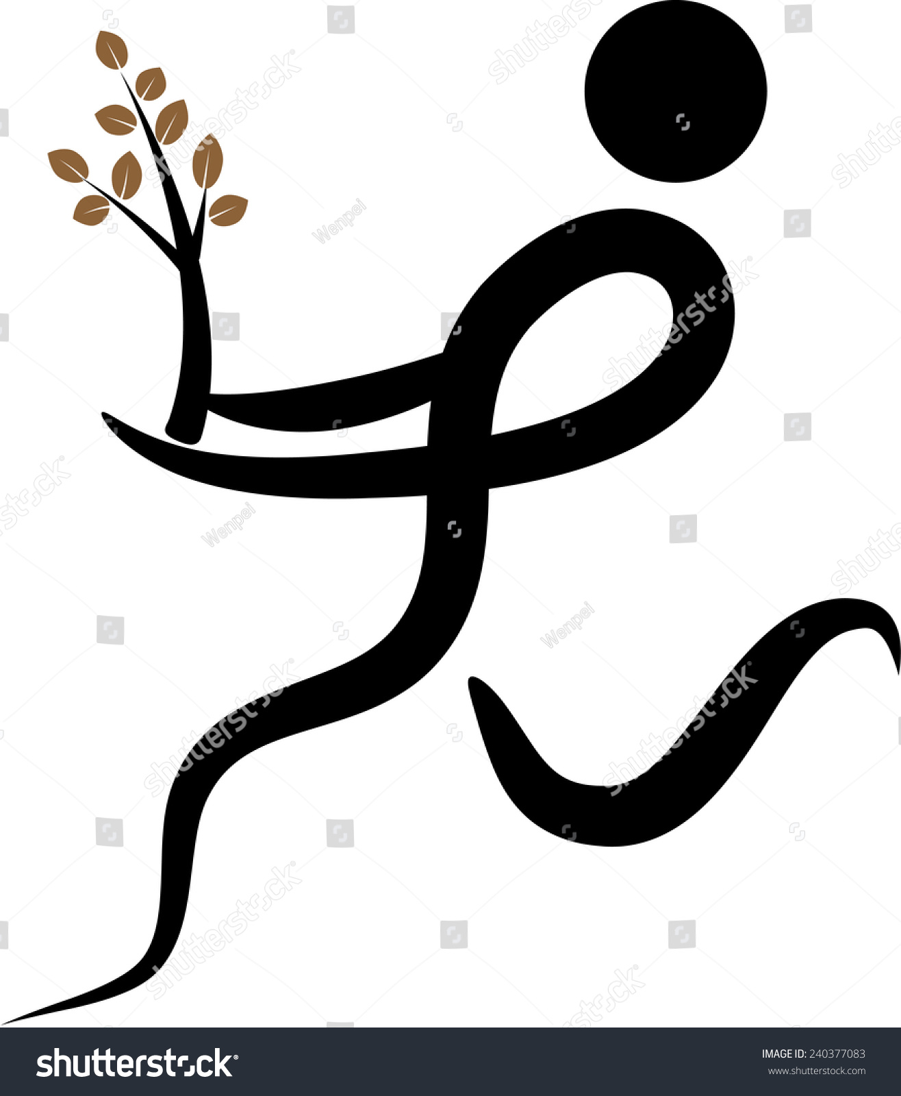 Vector Drawing People Icon Stock Vector (Royalty Free) 240377083