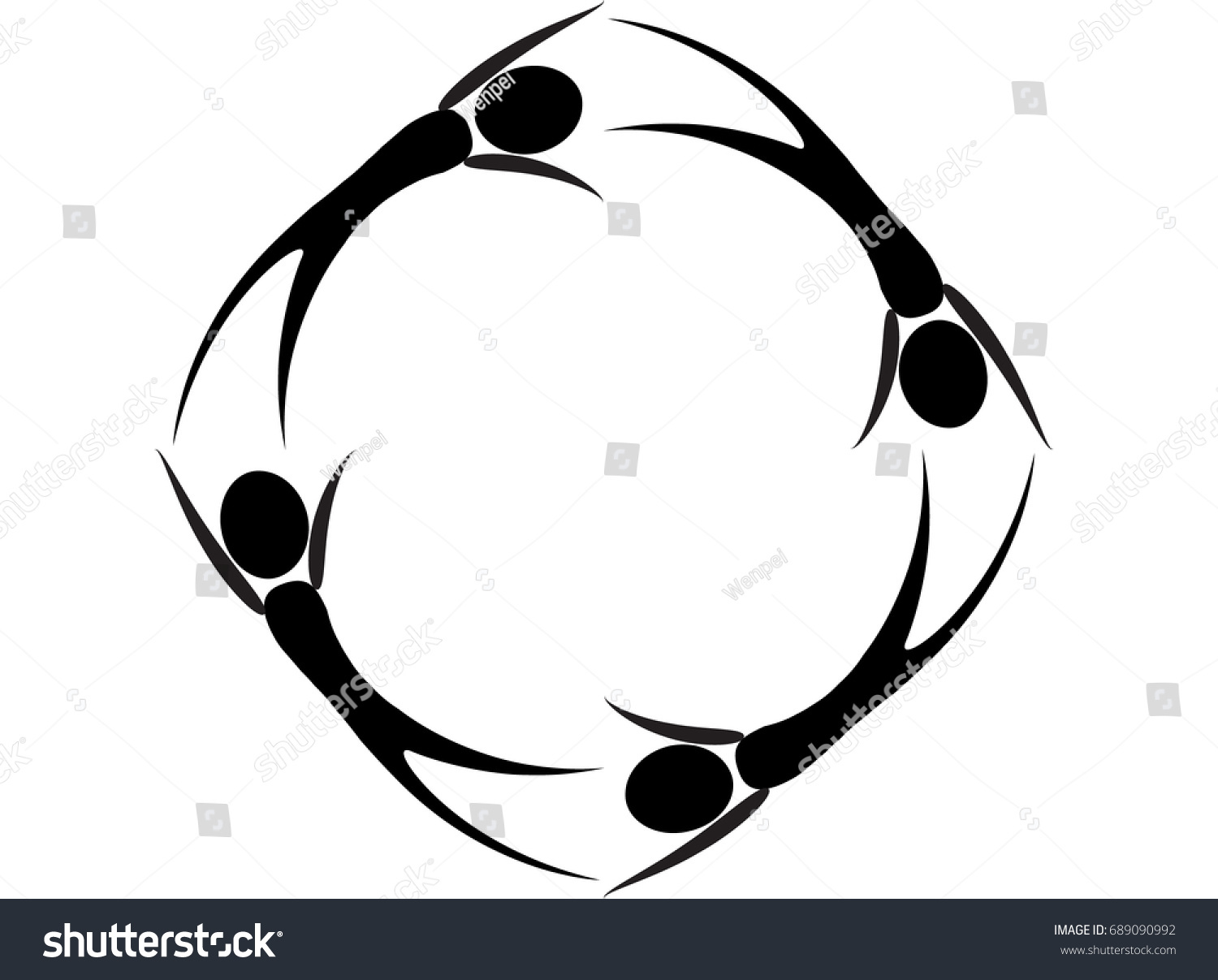 Vector Drawing People Icon Sign Stock Vector (Royalty Free) 689090992
