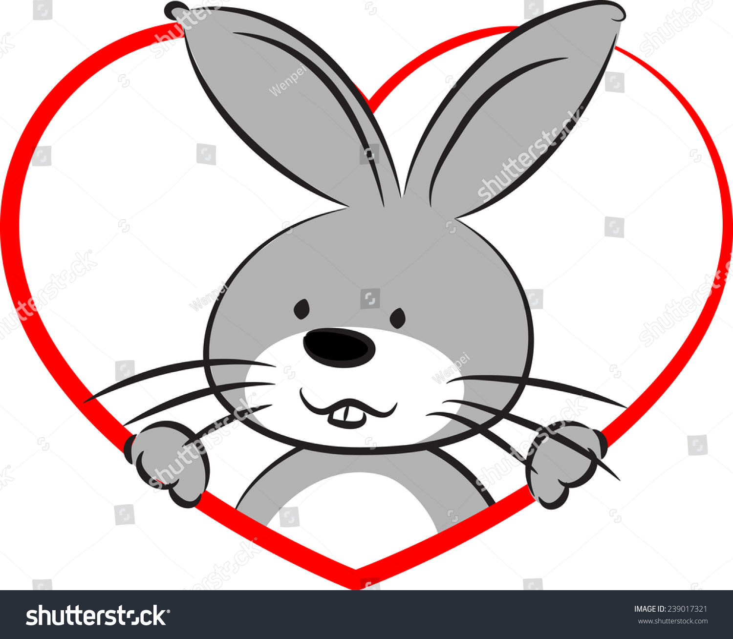 Vector Drawing Rabbit Heart Shape Icon: เวกเตอร์สต็อก (ปลอดค่าลิขสิทธิ์ ...