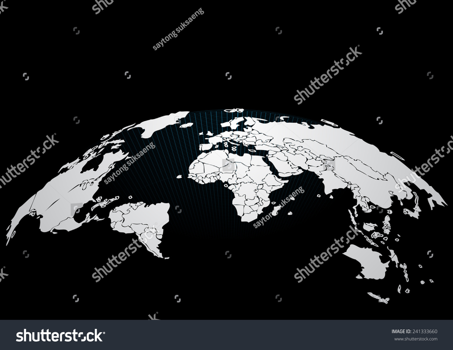 Vektor Stok Vector Drawing World Map Background Graphicsall (Tanpa ...