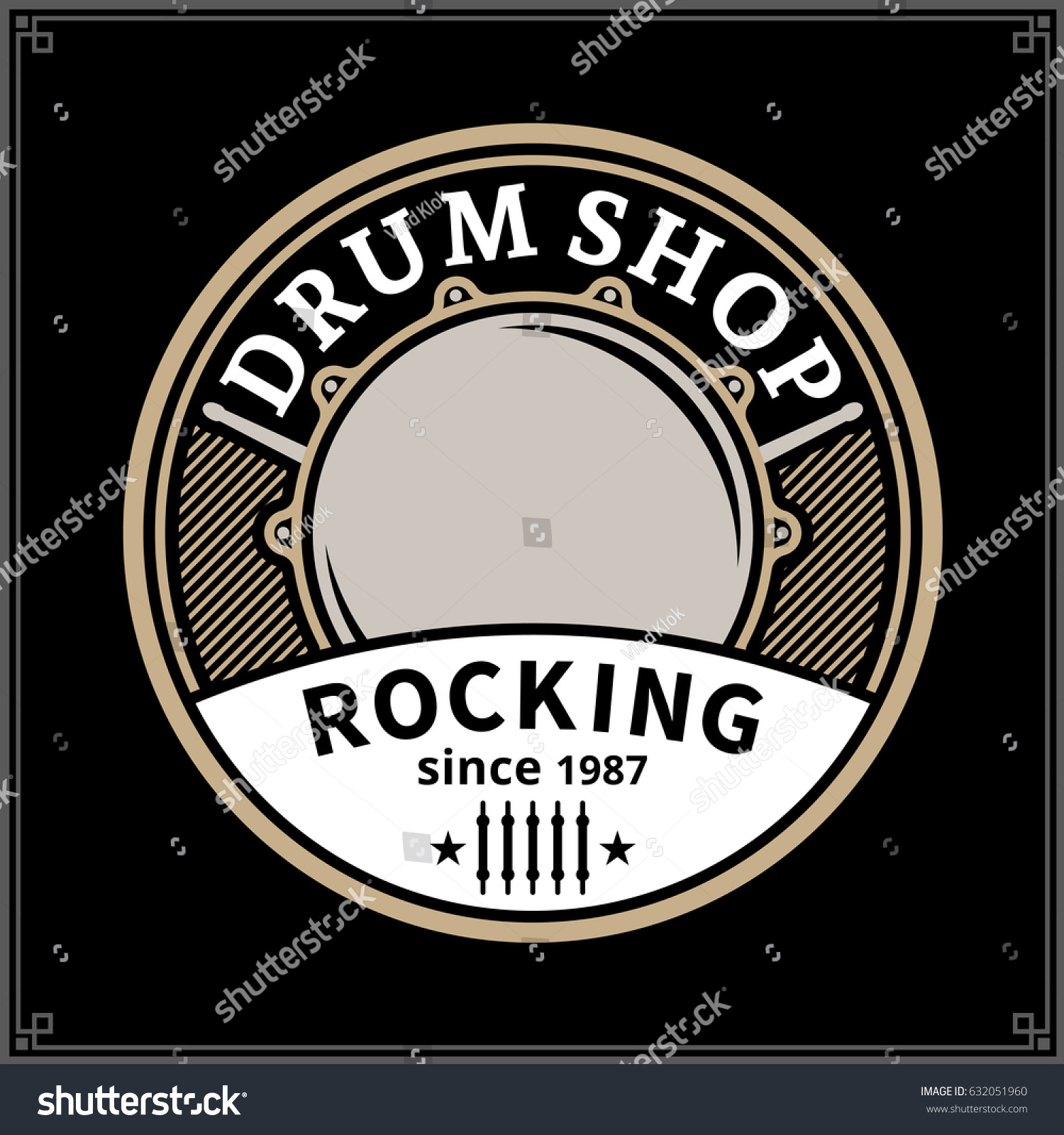 Vector Drum Shop Logo Stock Vector (Royalty Free) 632051960 | Shutterstock