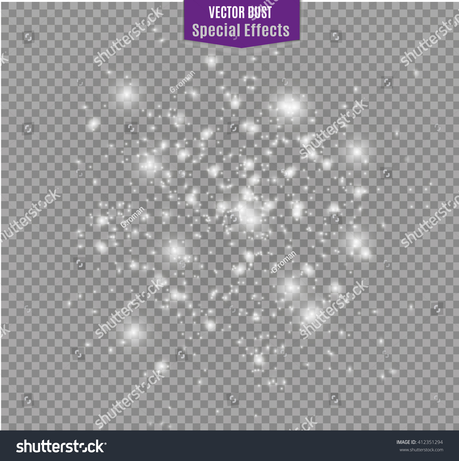 Vector Dust On Transparent Background Stock Vector (Royalty Free) 412351294