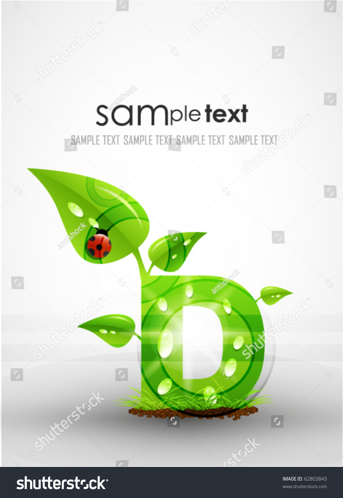 Vector Eco Letters Environmental Background Stock Vector (Royalty Free ...