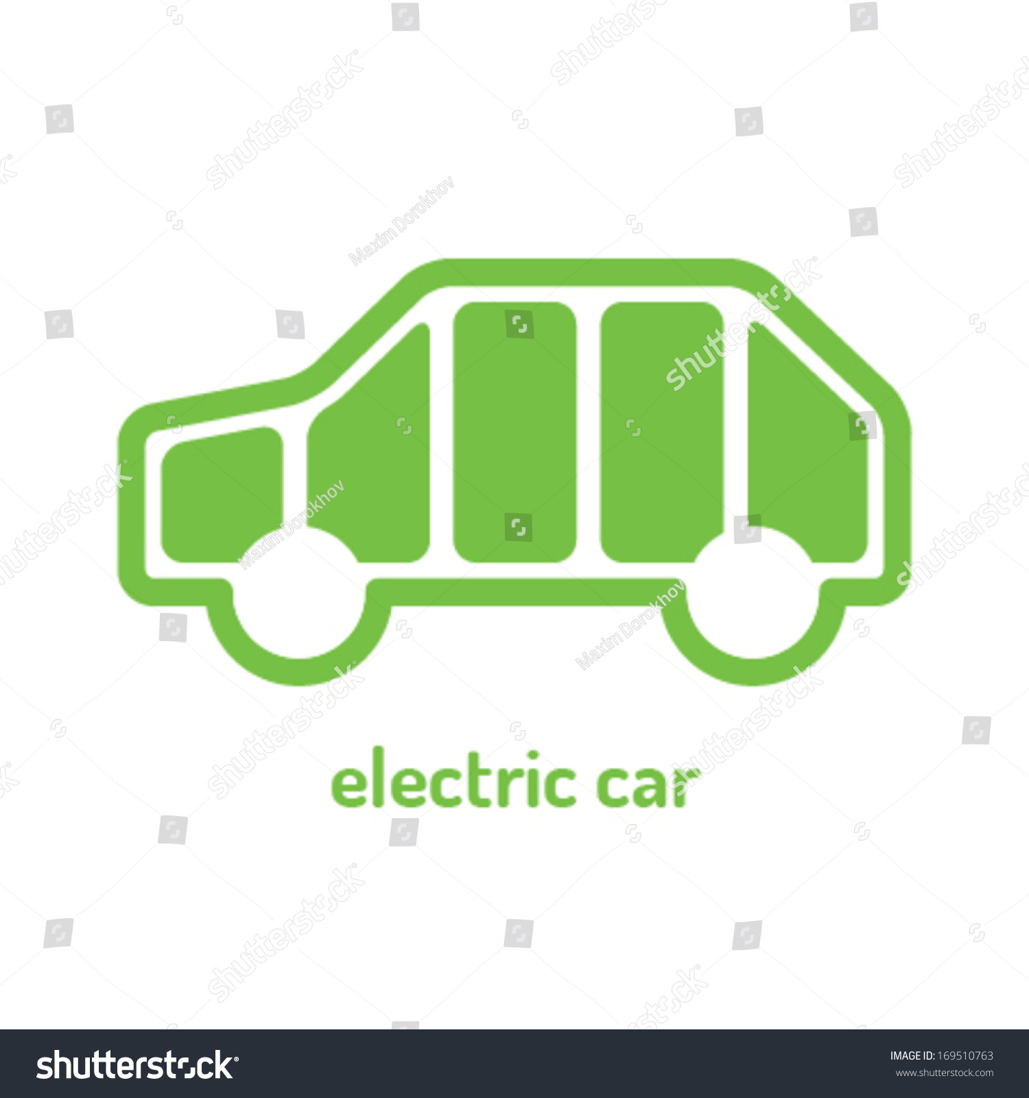Vector Electric Car Sign Stock Vector (Royalty Free) 169510763 ...