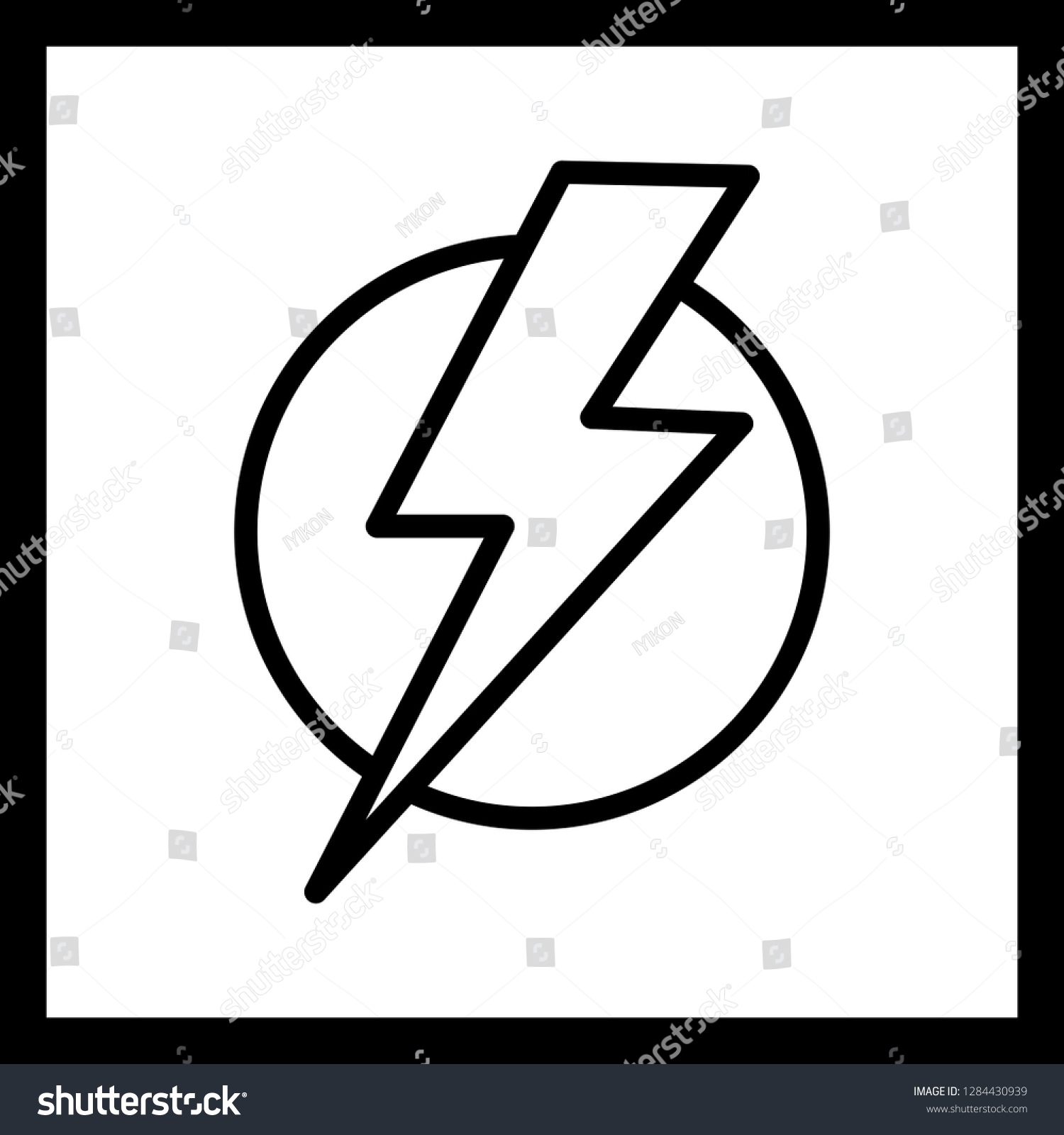 Vector Electric Shock Icon: เวกเตอร์สต็อก (ปลอดค่าลิขสิทธิ์) 1284430939 ...