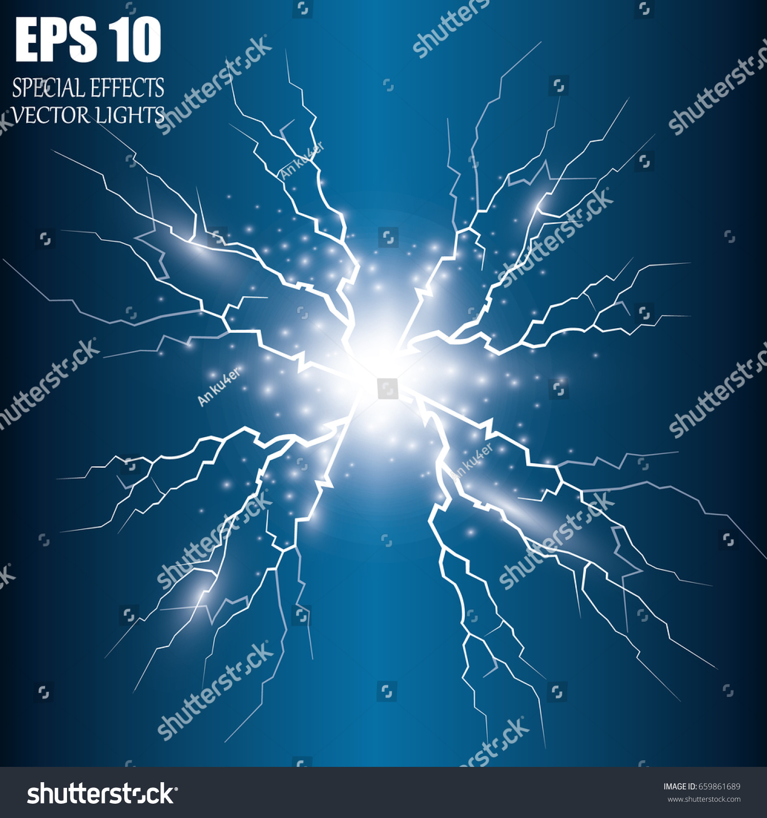 Vector Electricity Charge Illustrations On Transparent Stock Vector ...