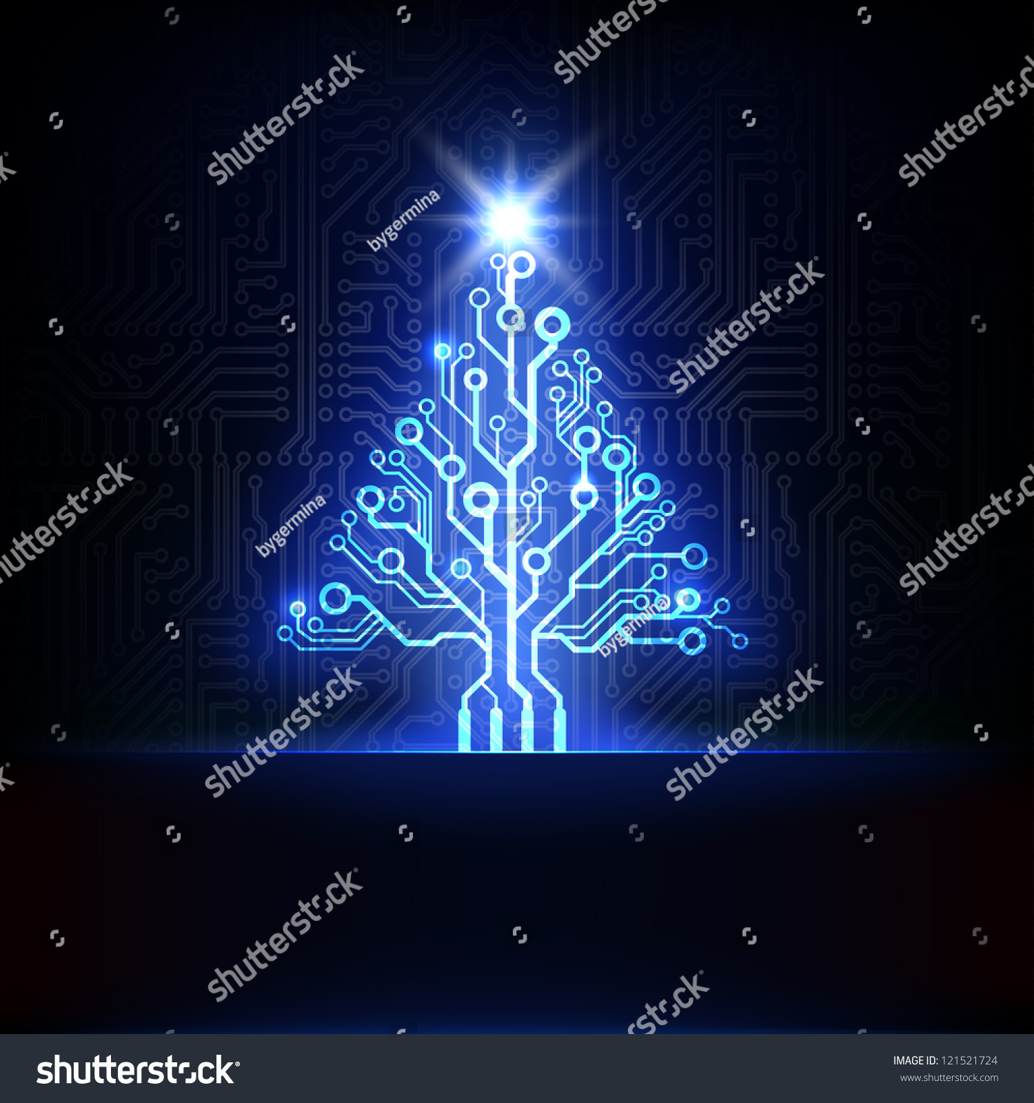 Vector Electronic Christmas Tree Stock Vector (Royalty Free) 121521724 Vector Electronic Christmas Tree Stock Vector (Royalty Free) 121521724