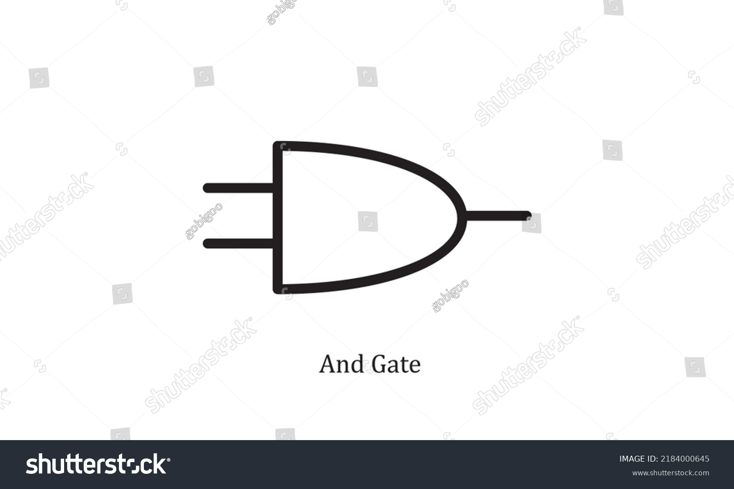 Vector Electronic Circuit Symbol Gate Stock Vector (Royalty Free ...