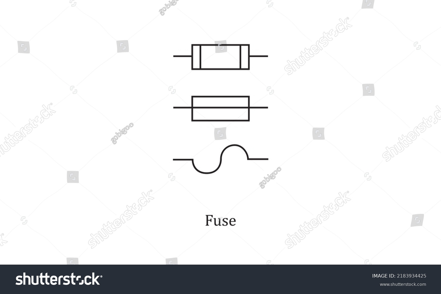 Vector Electronic Circuit Symbol Fuse Stock Vector (Royalty Free ...