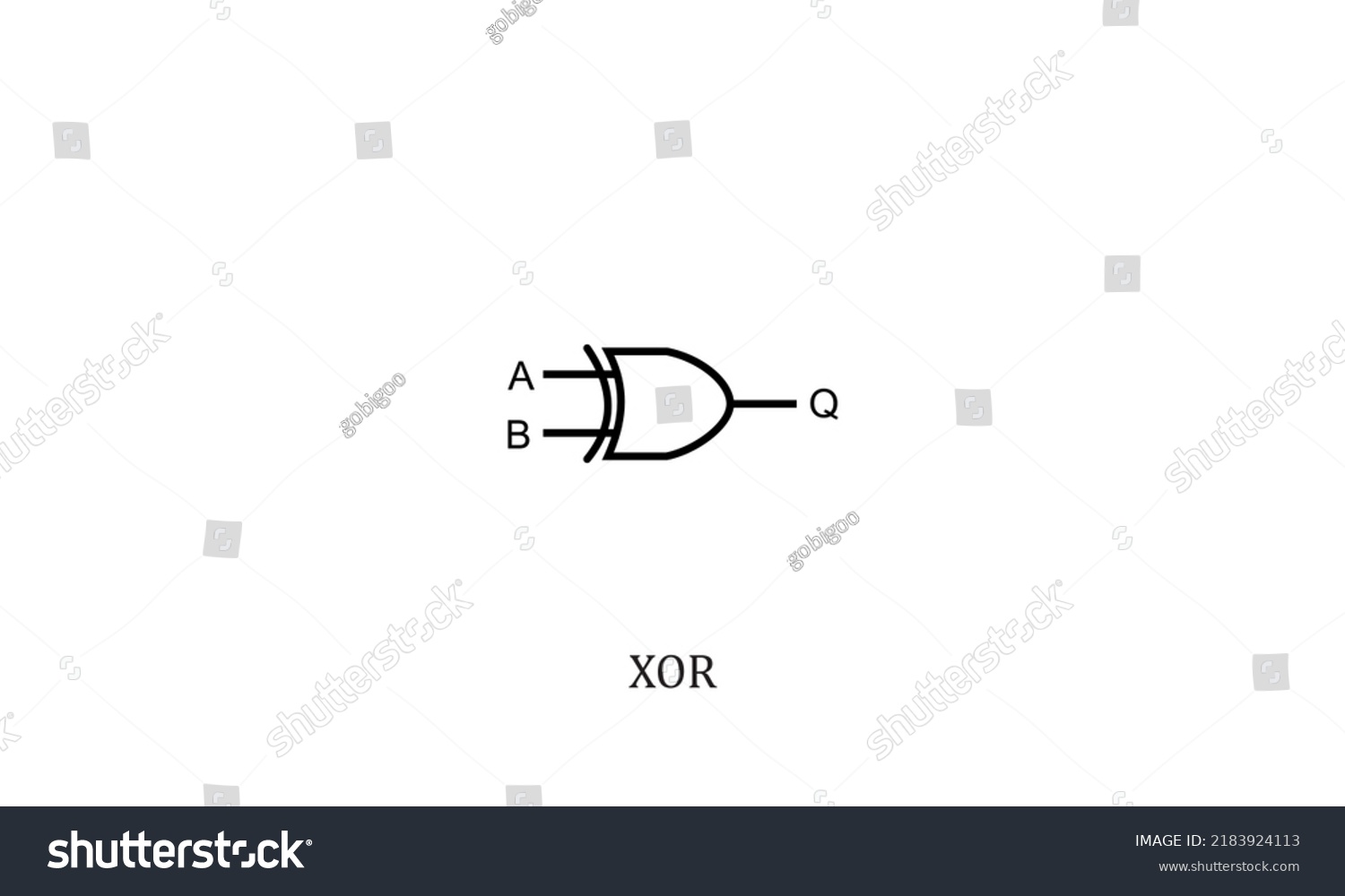 Vector Electronic Circuit Symbol Xor Gate Stock Vector (Royalty Free ...