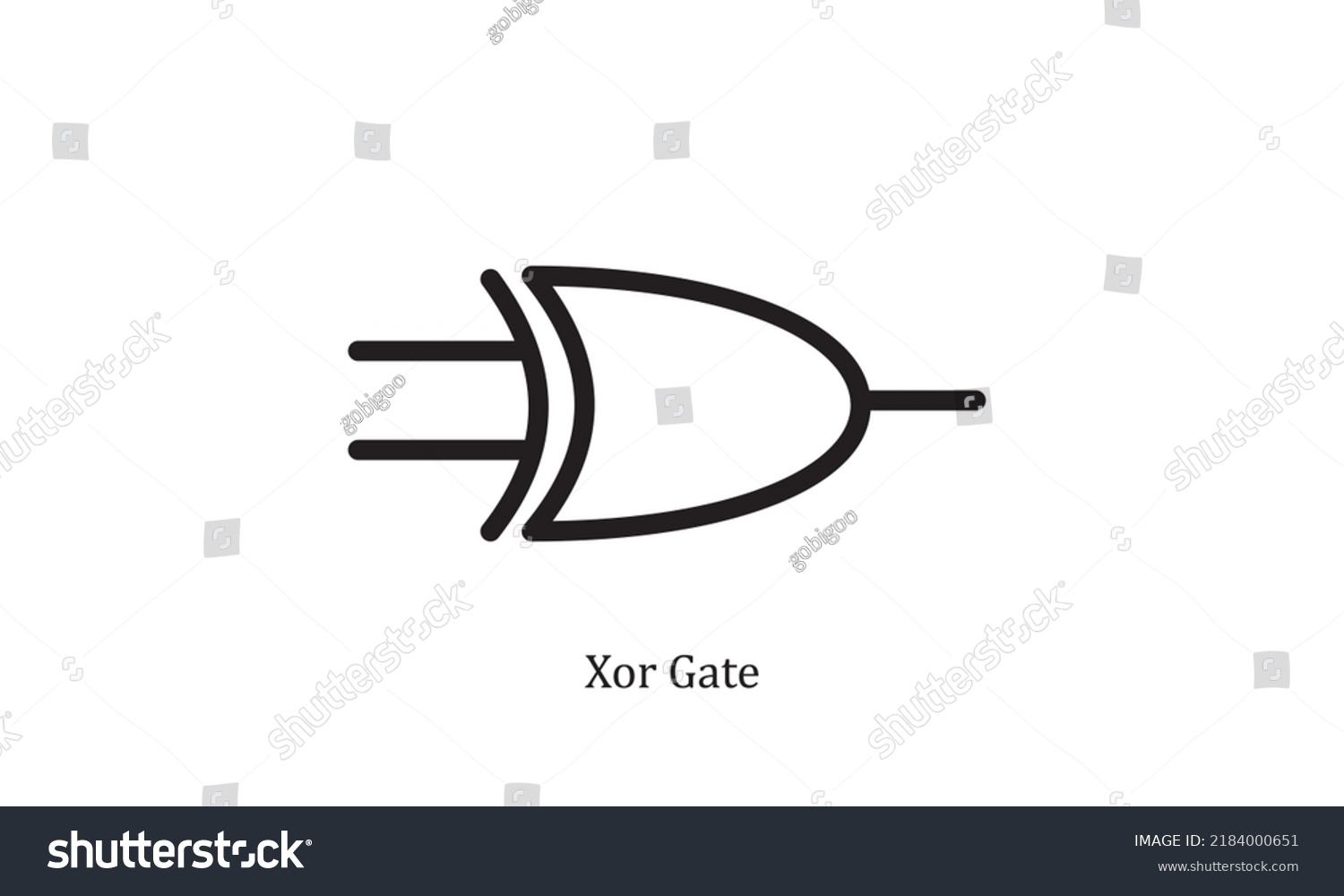 Vector Electronic Circuit Symbol Xor Gate Stock Vector (Royalty Free ...