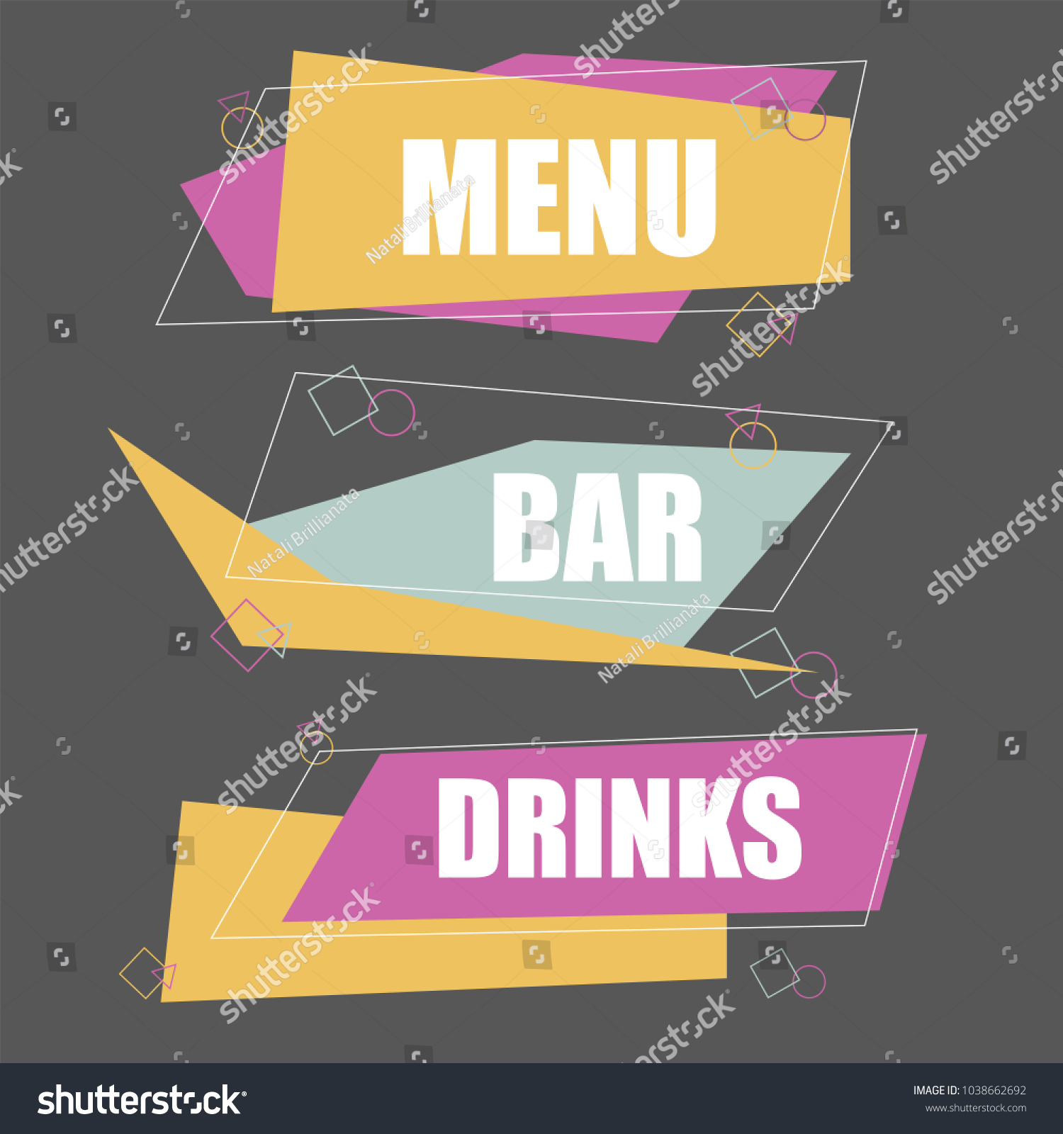 Vector Element Banner Bar Menu Design Stock Vector (Royalty Free ...
