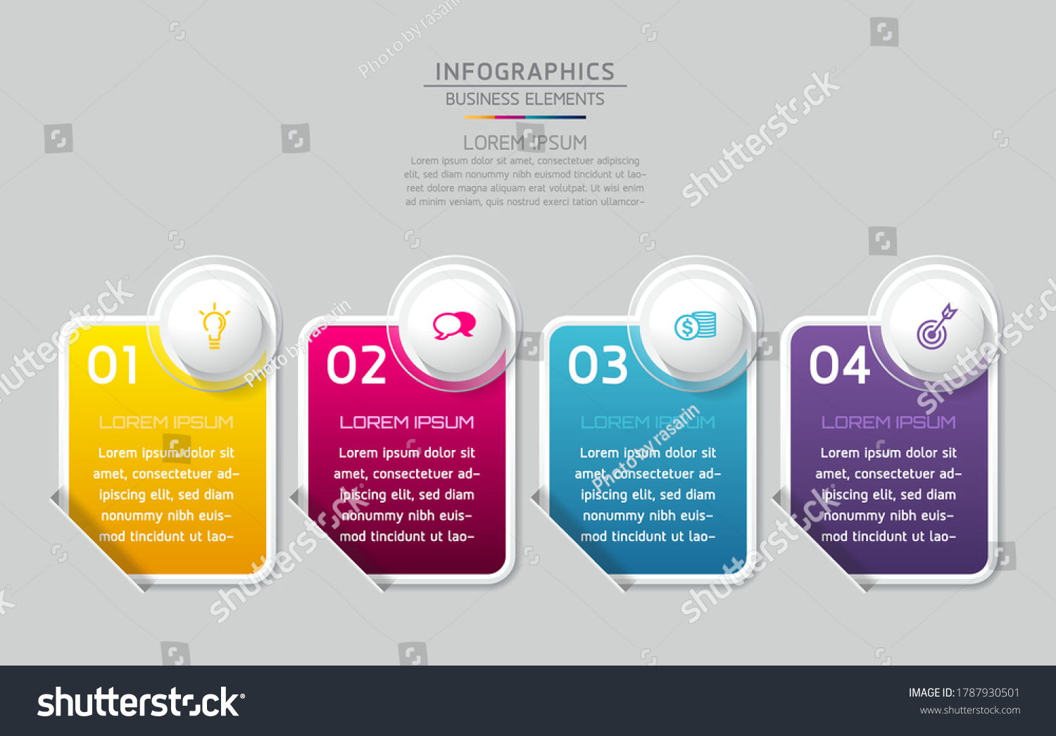 Vector Elements Infographic Presentation Chart Steps Stock Vector ...