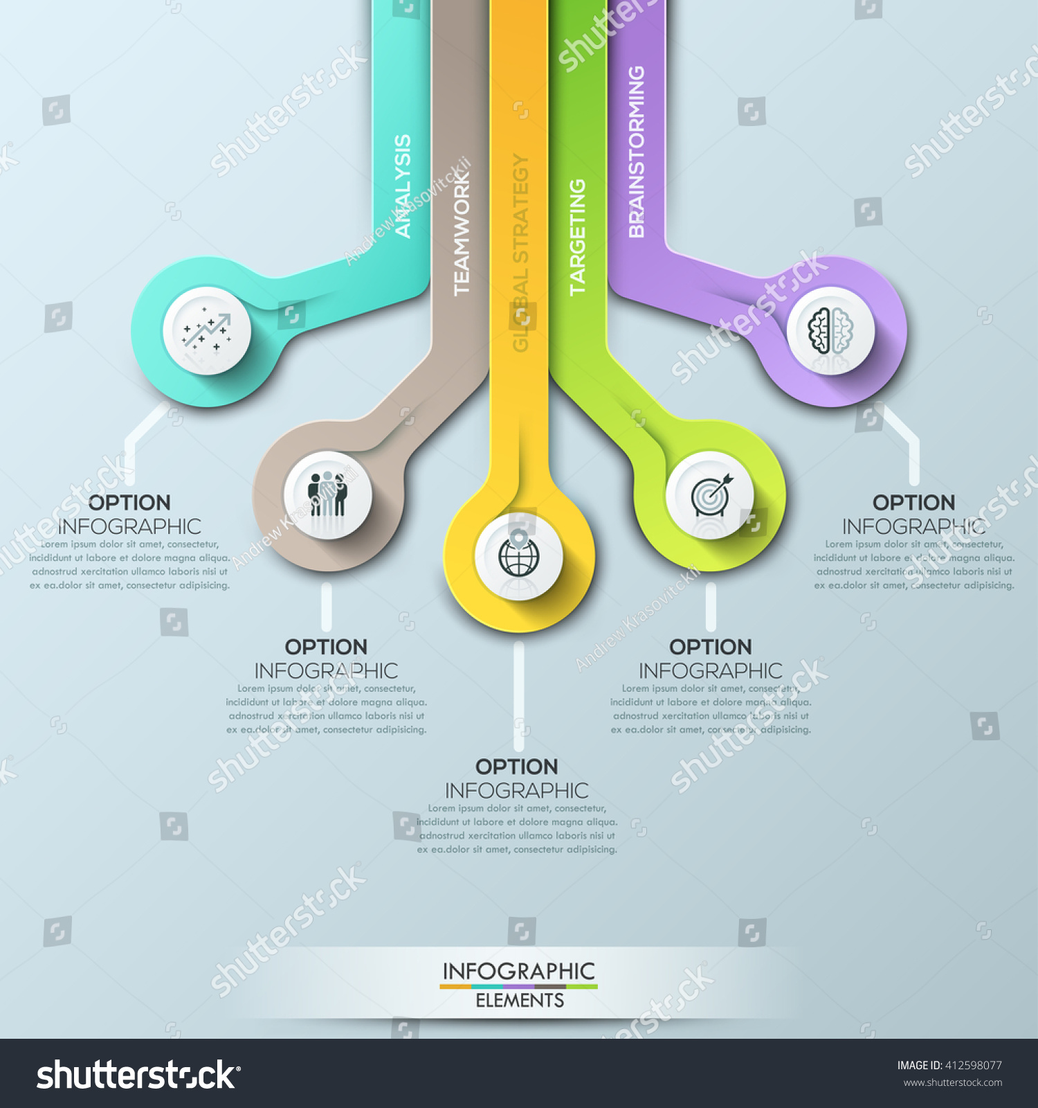 Vector Elements Infographic Template Diagram Graph Stock Vector ...