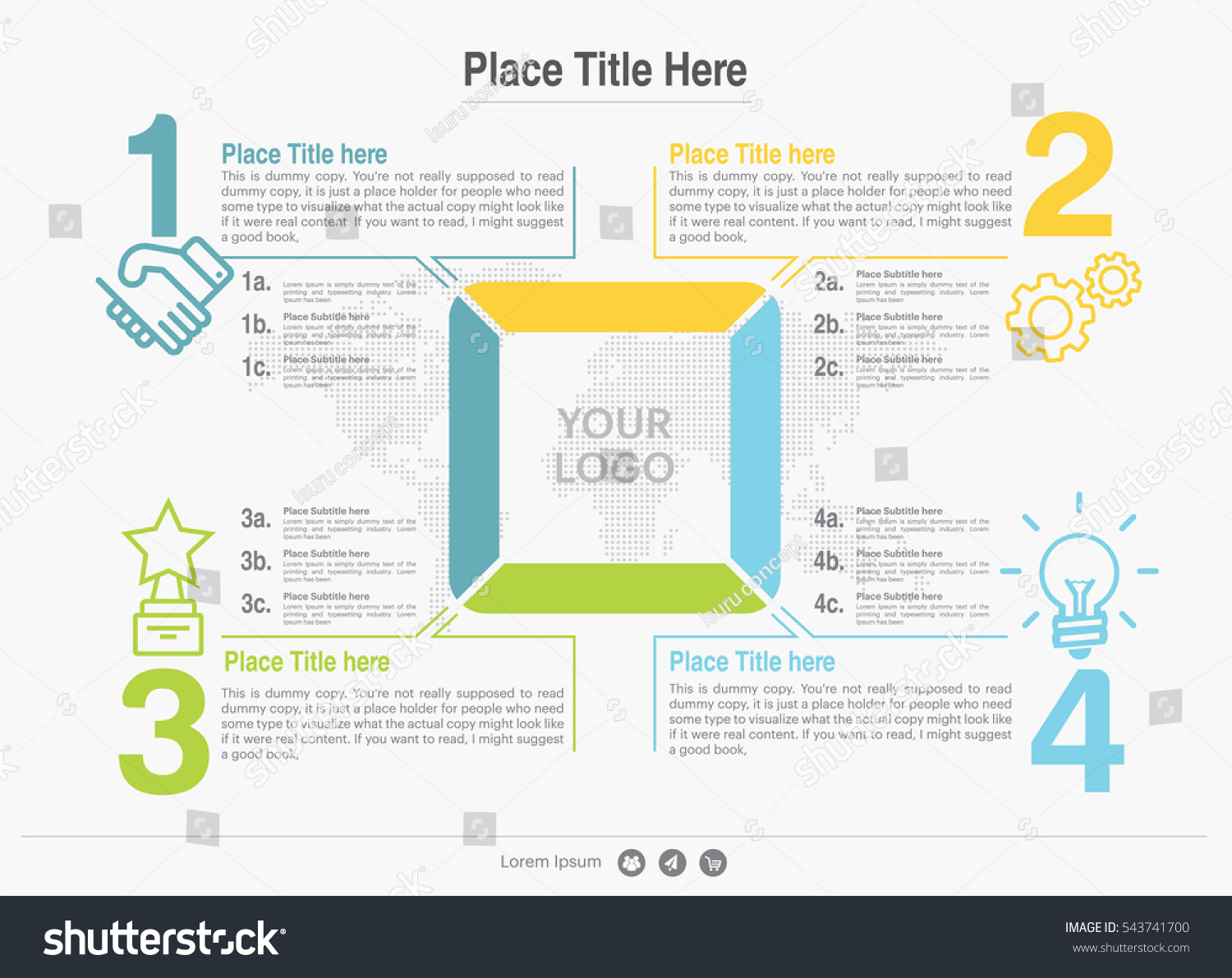 Vector Elements Infographic Template Headline Sub Stock Vector (Royalty ...