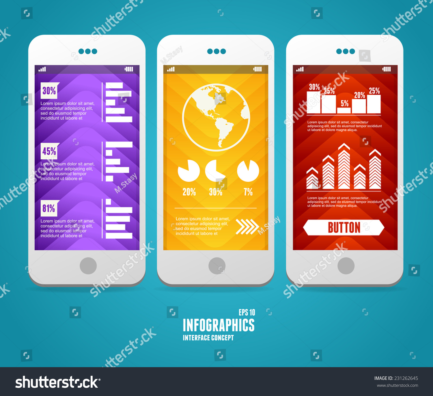 Vector Elements Ui User Interface Infographic: เวกเตอร์สต็อก (ปลอดค่า ...