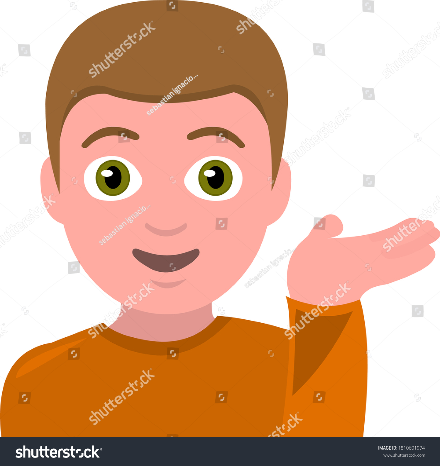 Vector Emoticon Illustration Cartoon Man Stock Vector Royalty Free