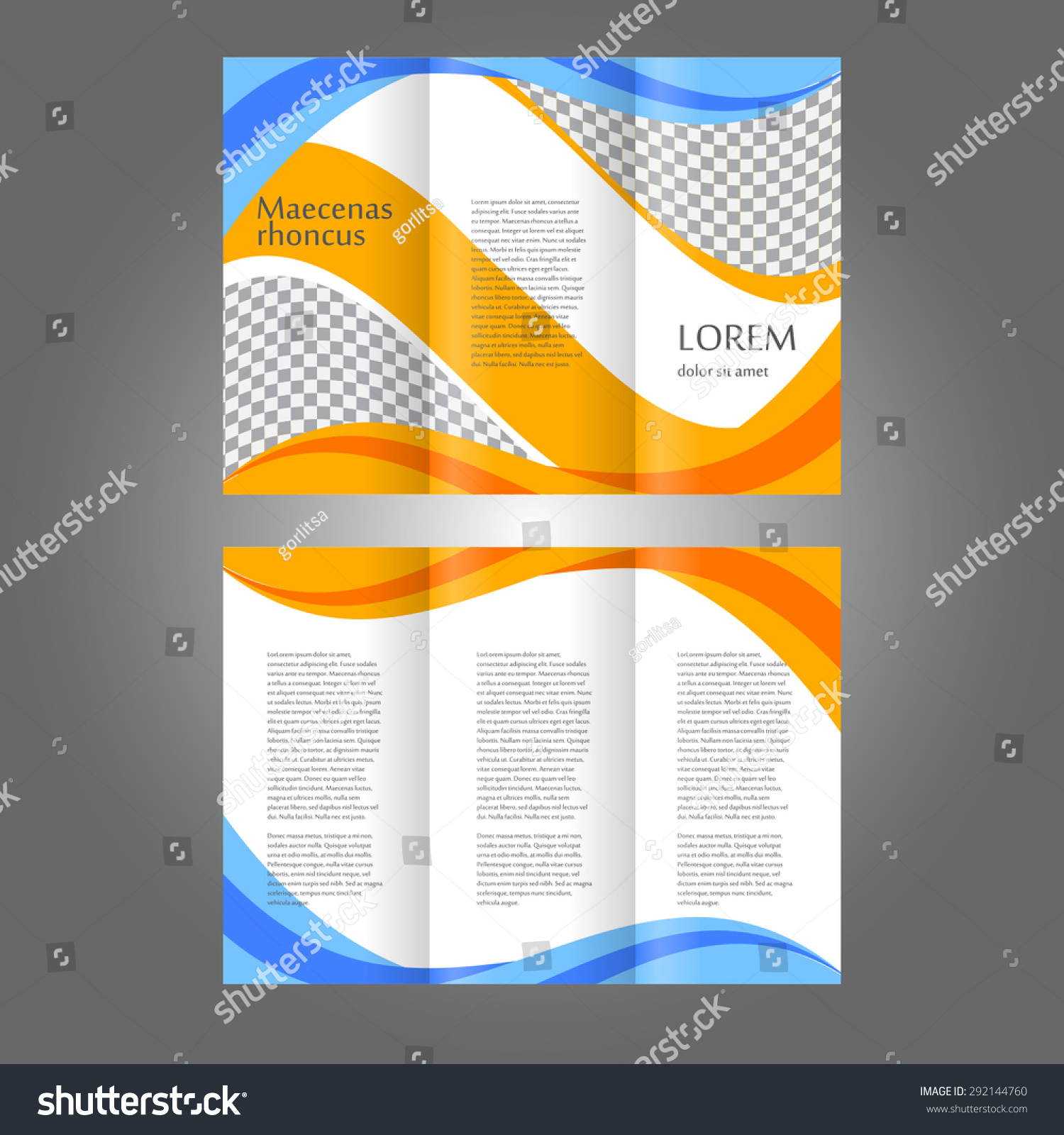 Vector Empty Brochure Template Design: vector de stock (libre de ...