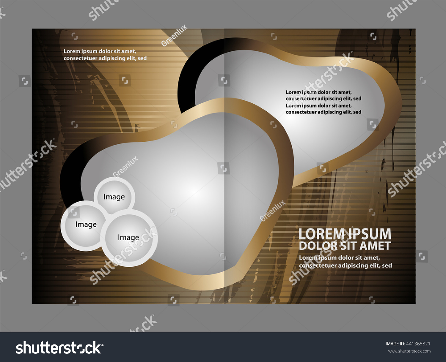 Vector Empty Brochure Template Design Elements Stock Vector (Royalty ...