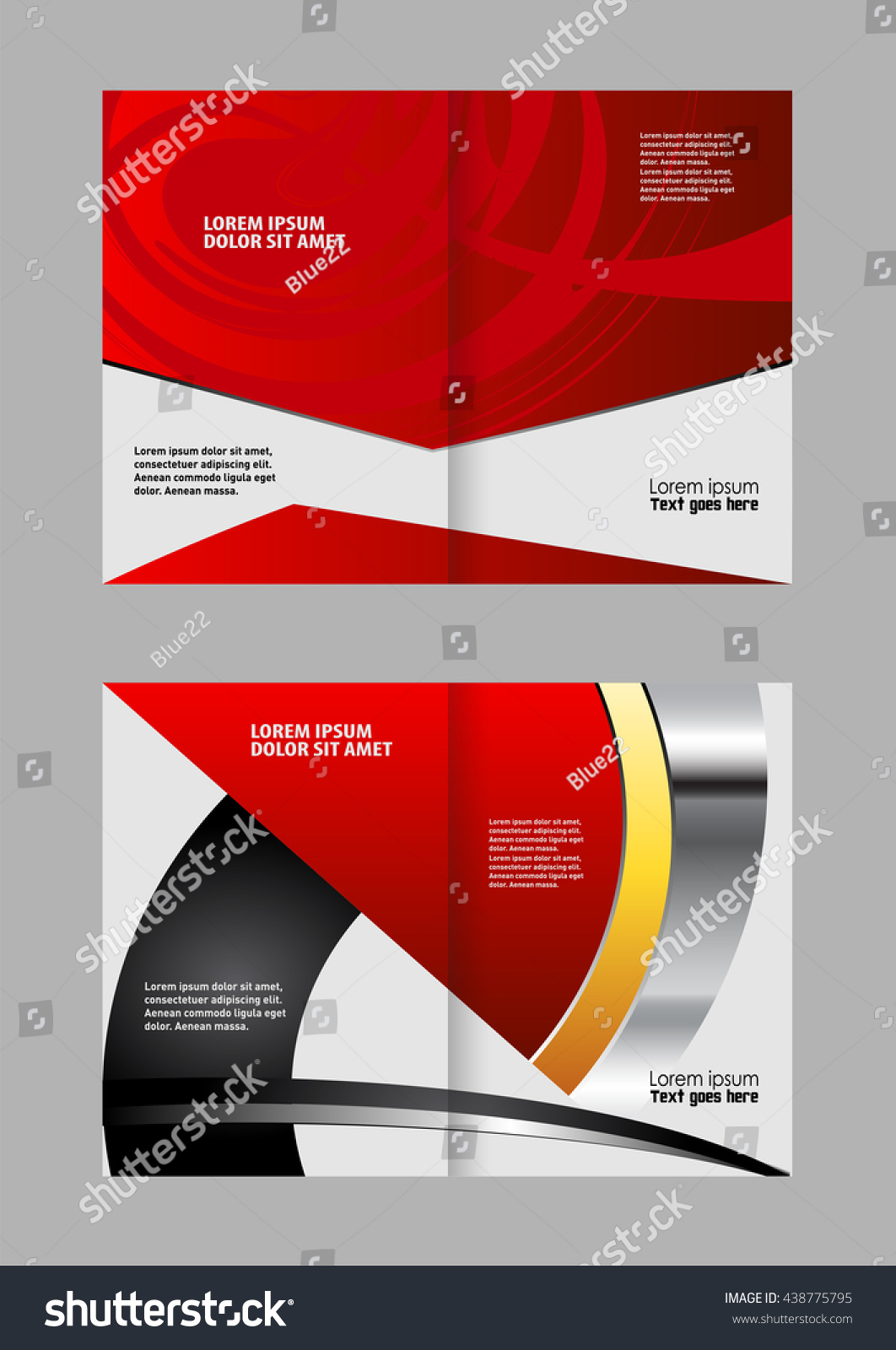 Vector Empty Brochure Template Design Black Stock Vector (Royalty Free ...