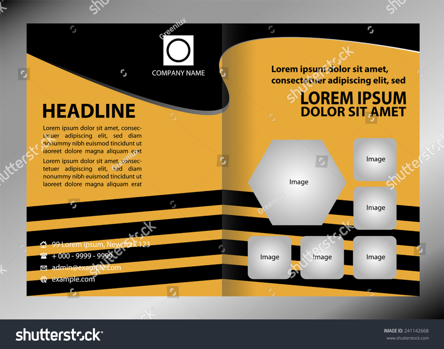 Vector Empty Brochure Template Design Black Stock Vector (Royalty Free ...
