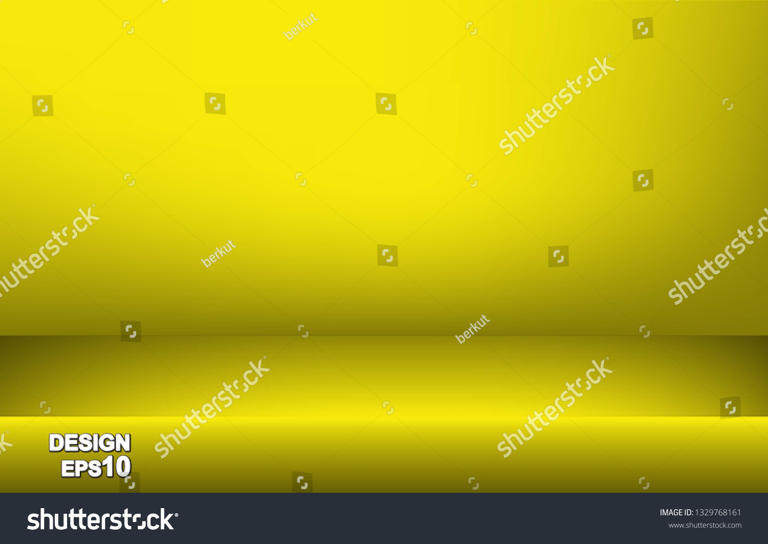 Vector Empty Pastel Yellow Color Studio Stock Vector (Royalty Free ...