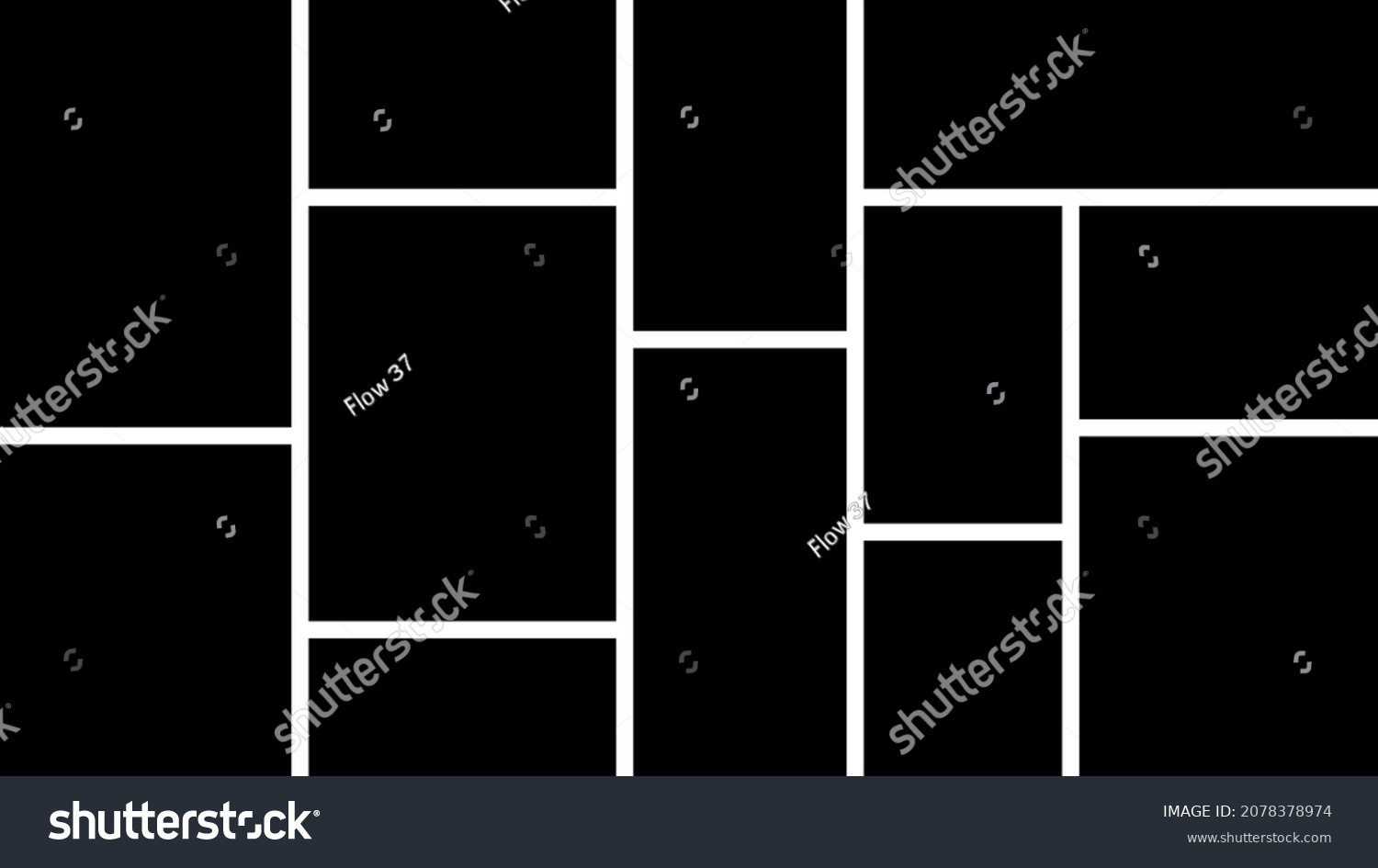 Vector Empty Photo Frame Collage Template Stock Vector (Royalty Free ...