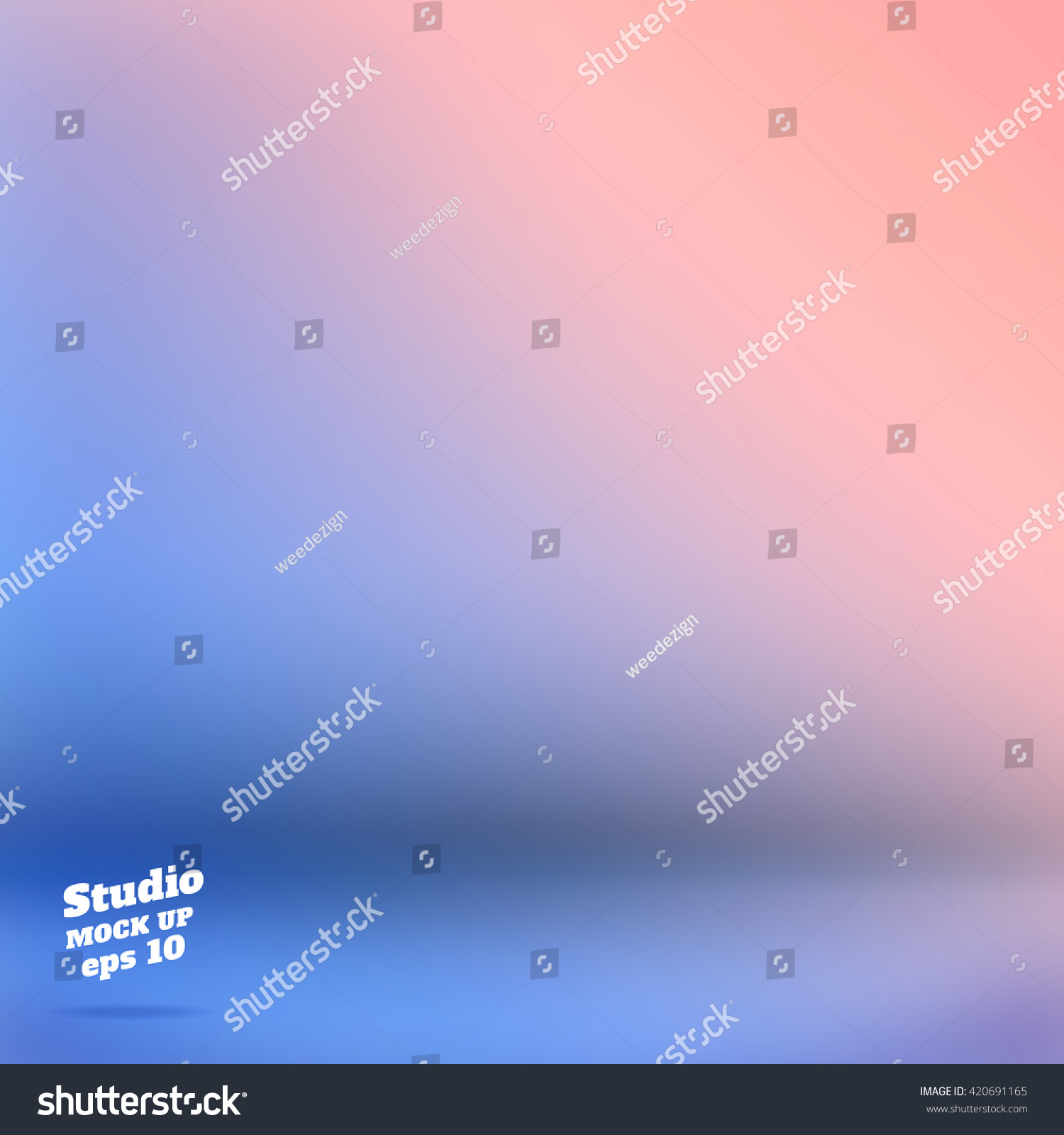 Vectorempty Studio Room Background Pink Blue Stock Vector (Royalty Free ...