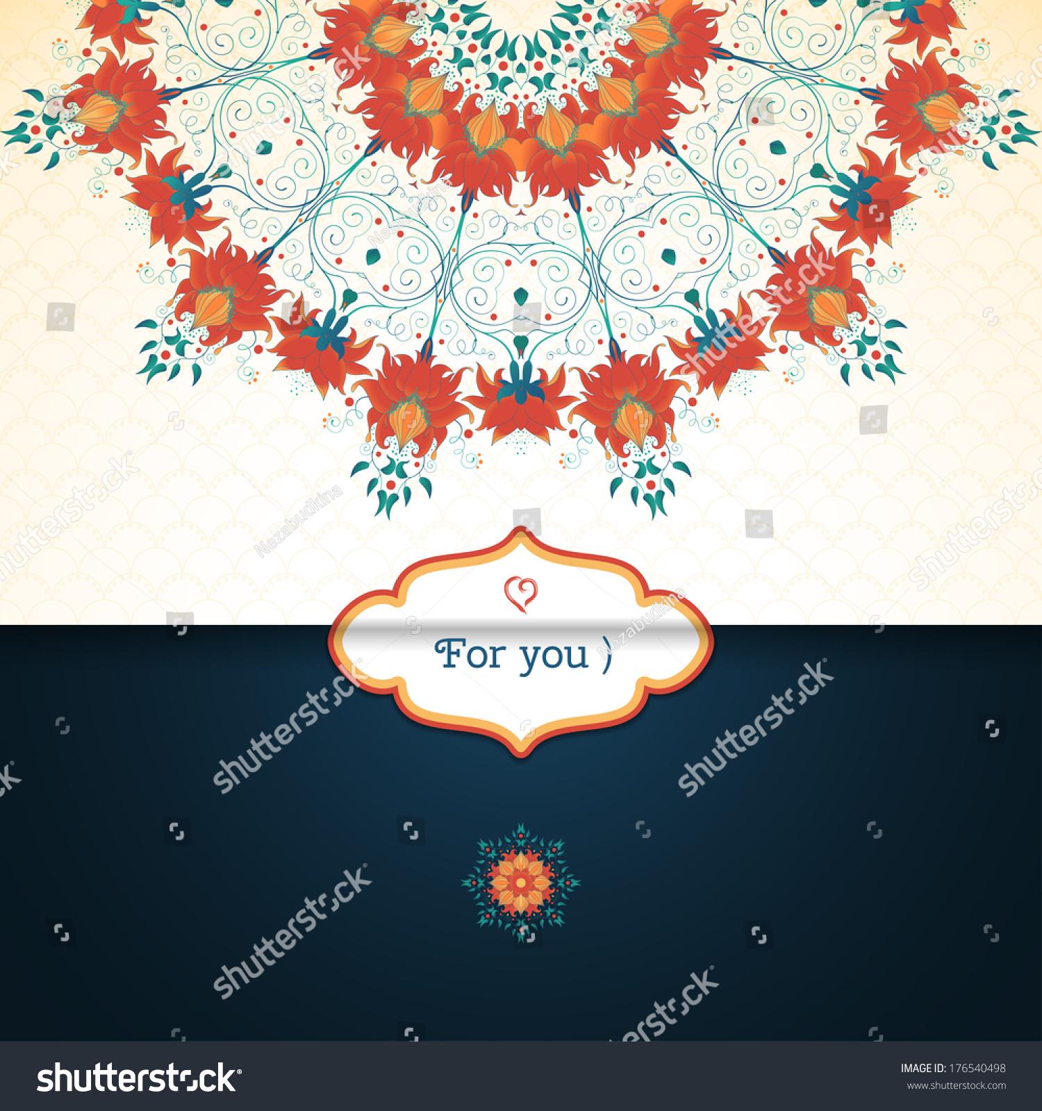 Vector Envelope Invitations Congratulations Beautiful Round Stock ...